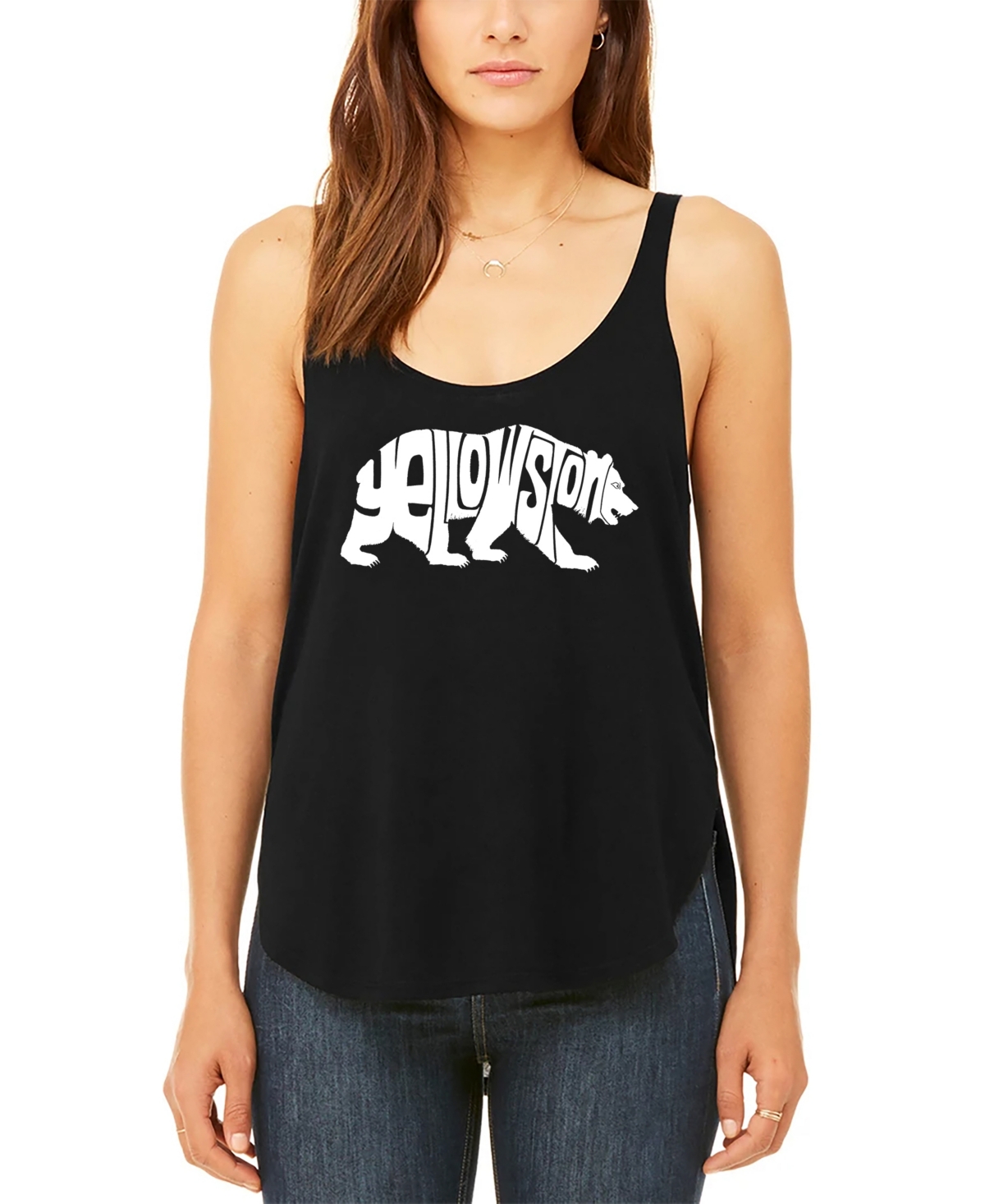 Click here for La Pop Art Womens Yellowstone Bear Premium Word Ar... prices