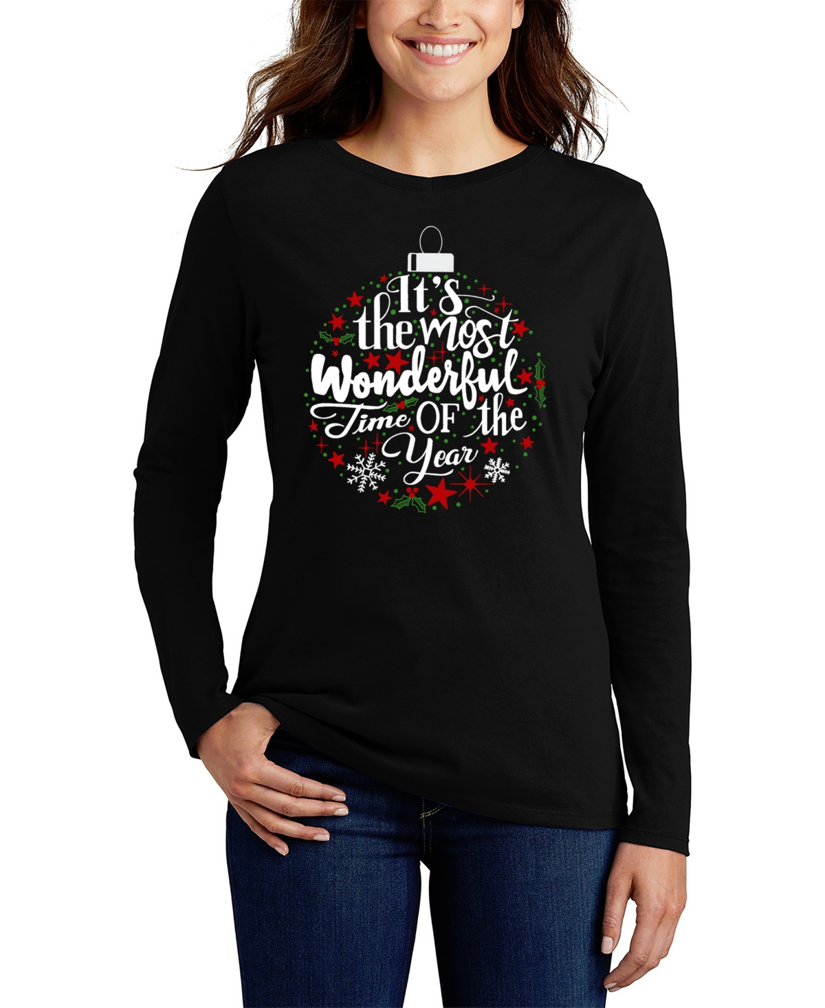 Click here for La Pop Art Womens Christmas Ornament Word Art Flow... prices