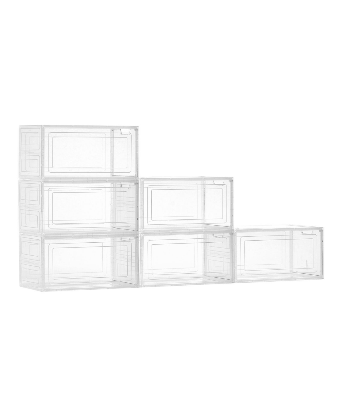 Click here for Gouun Stackable Clear Shoe Organizer Boxes with Ma... prices