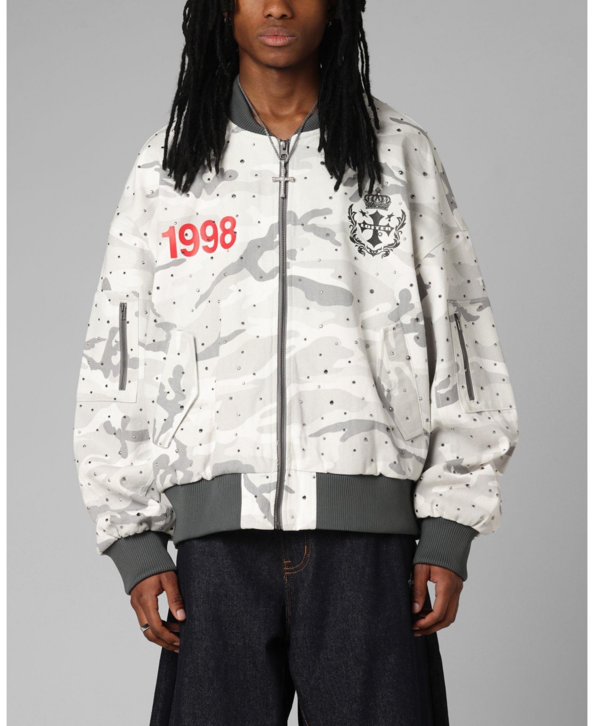 Click here for Loiter Mens Hailstorm Bomber Jackets - White prices