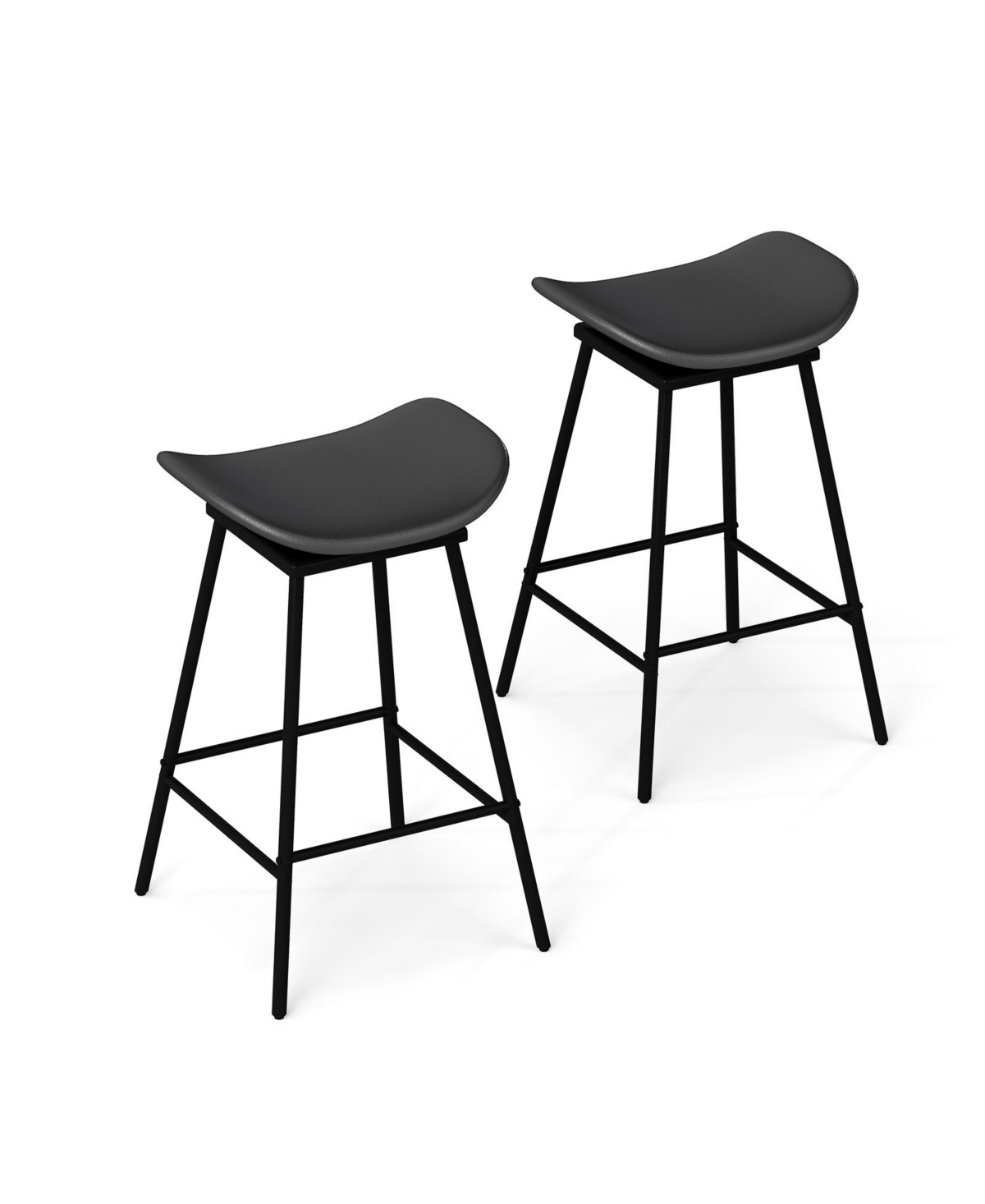 Click here for Sugift Set of 2 Swivel Barstools Faux Leather Upho... prices