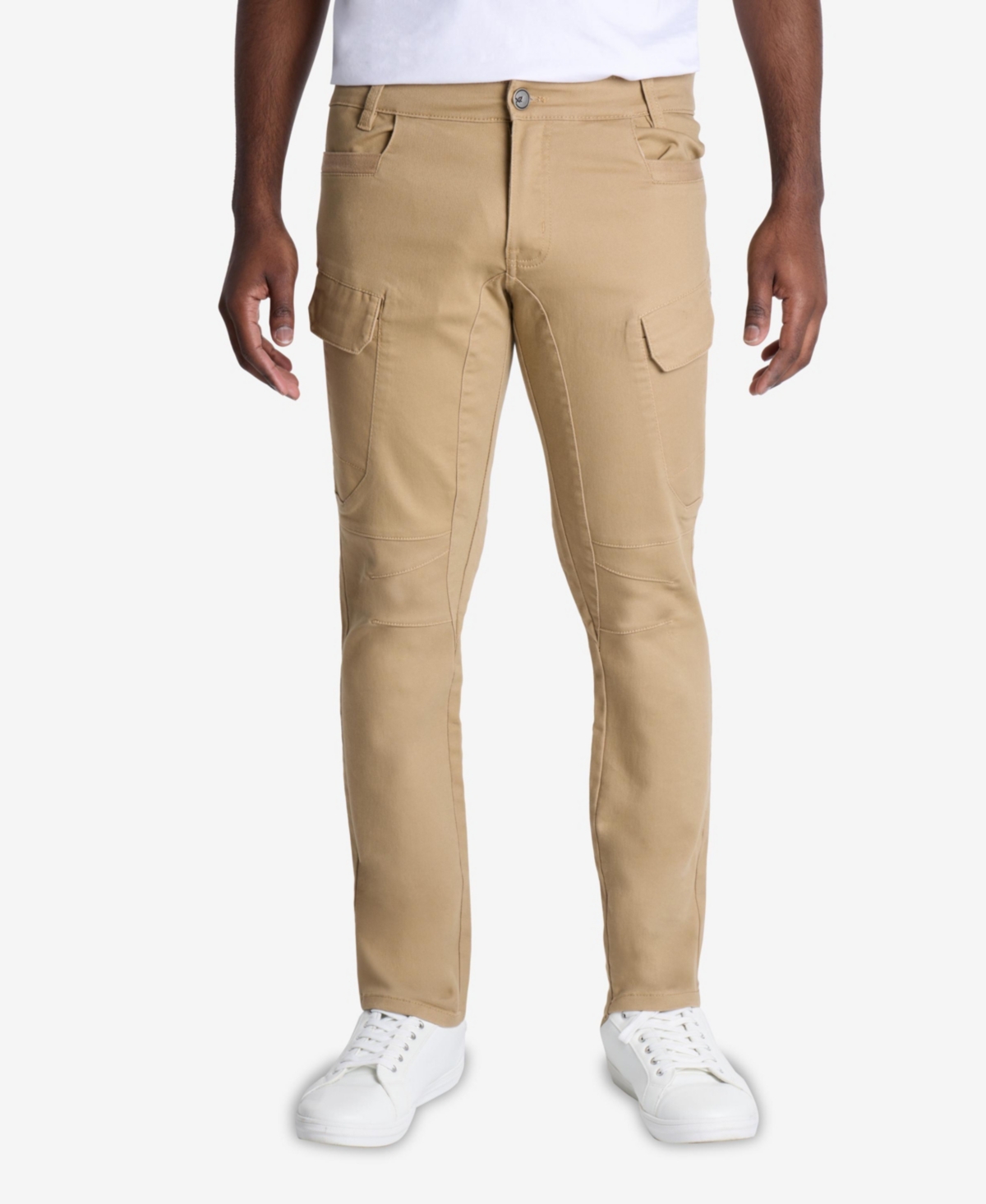 Click here for Xray Mens Slim-Fit Stretch Twill Cargo Pants - Kha... prices