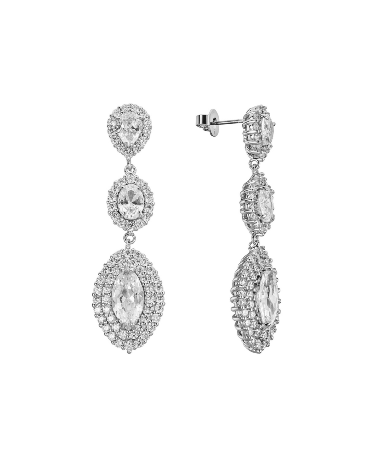 Click here for Untamed Petals Annette Crystal Drops - Silver prices