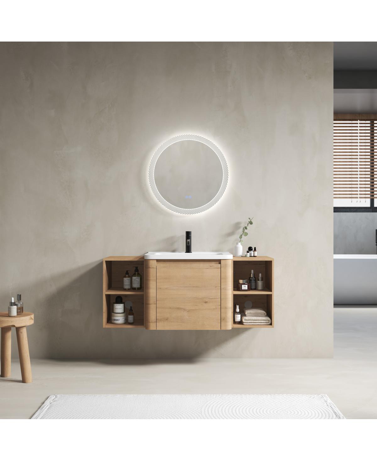 Click here for Sillysis 48 Inch Wall Mounted Bathroom Vanity with... prices