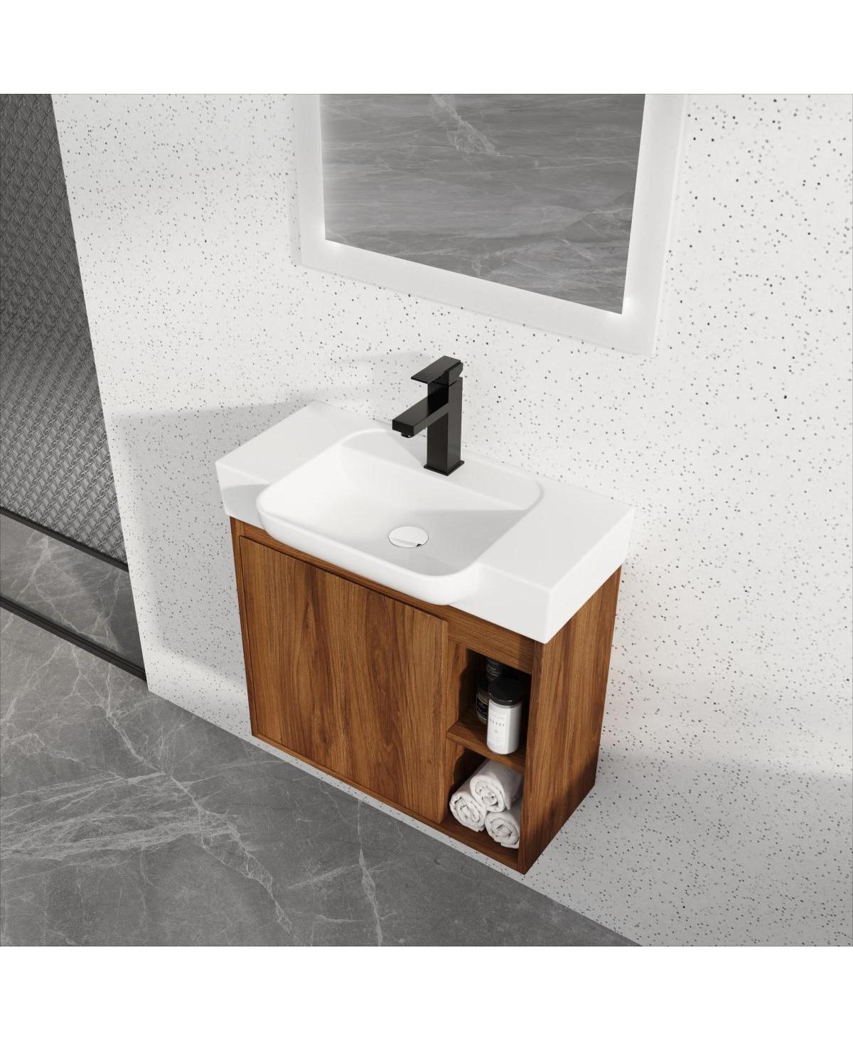 Click here for Sillysis Inch Wall Mounted Bathroom Vanity with Ce... prices