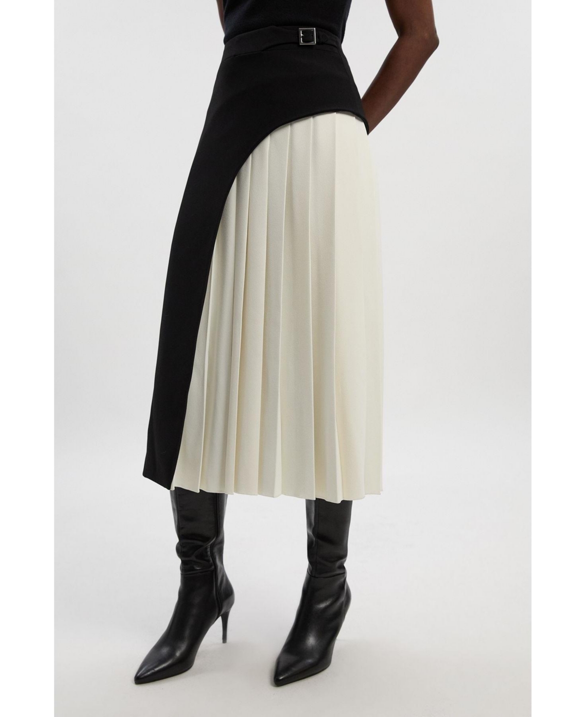 Click here for Karen Millen Womens Tailored Buckle Detail Midi Sk... prices