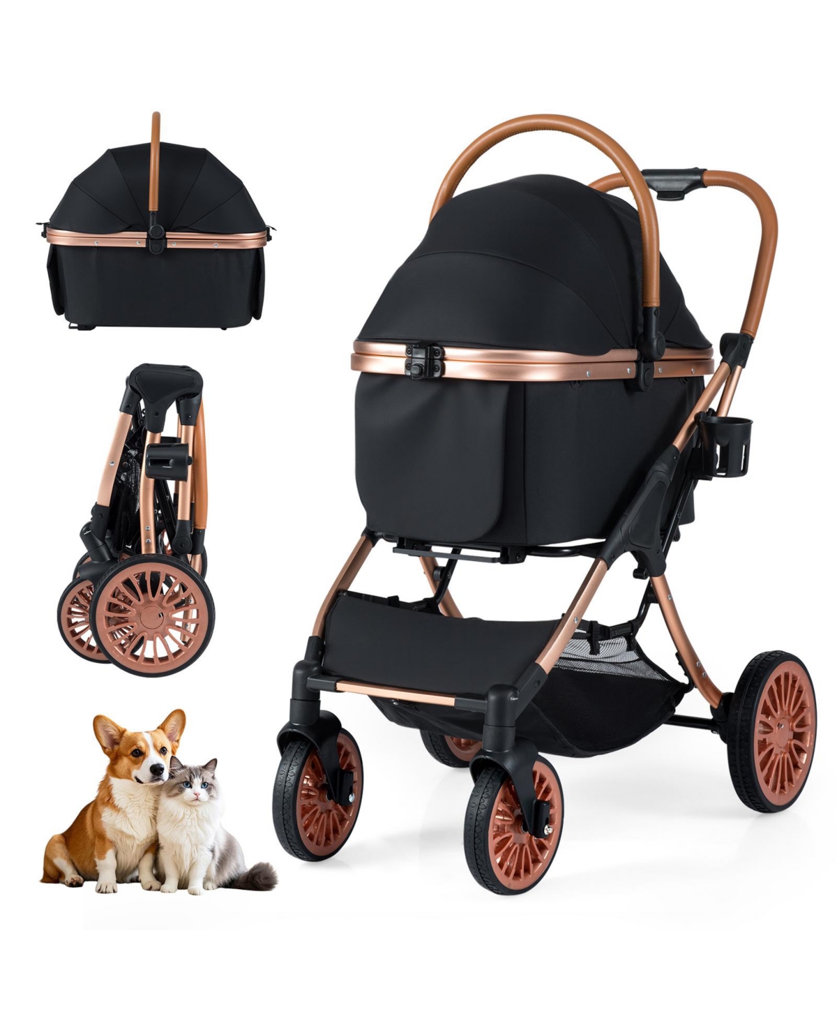 Click here for Cozito Foldable 3-in-1 Pet Stroller with Sun Shade... prices