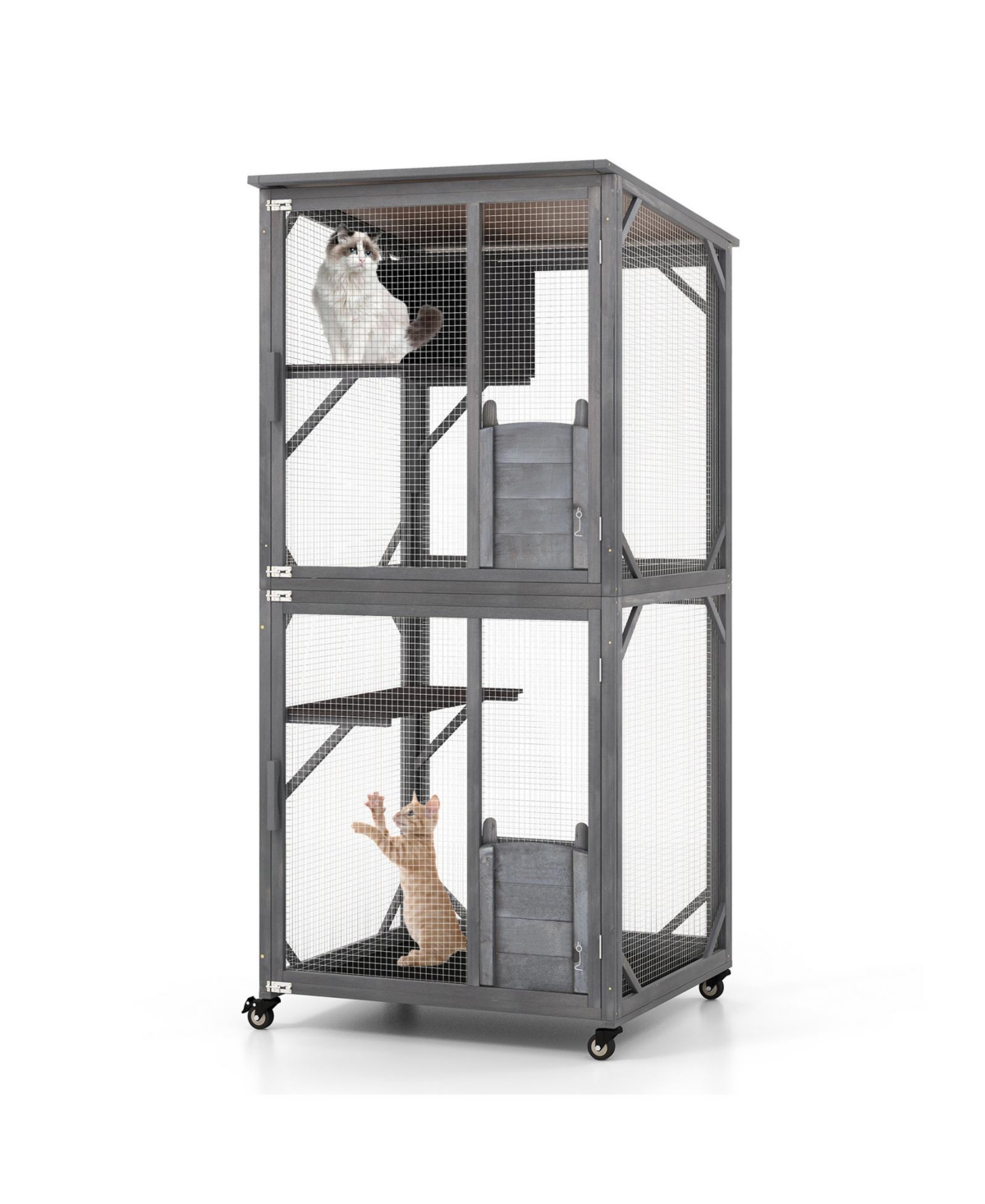 Click here for Cozito Cat House Outdoor 72 inch Wooden with Weath... prices