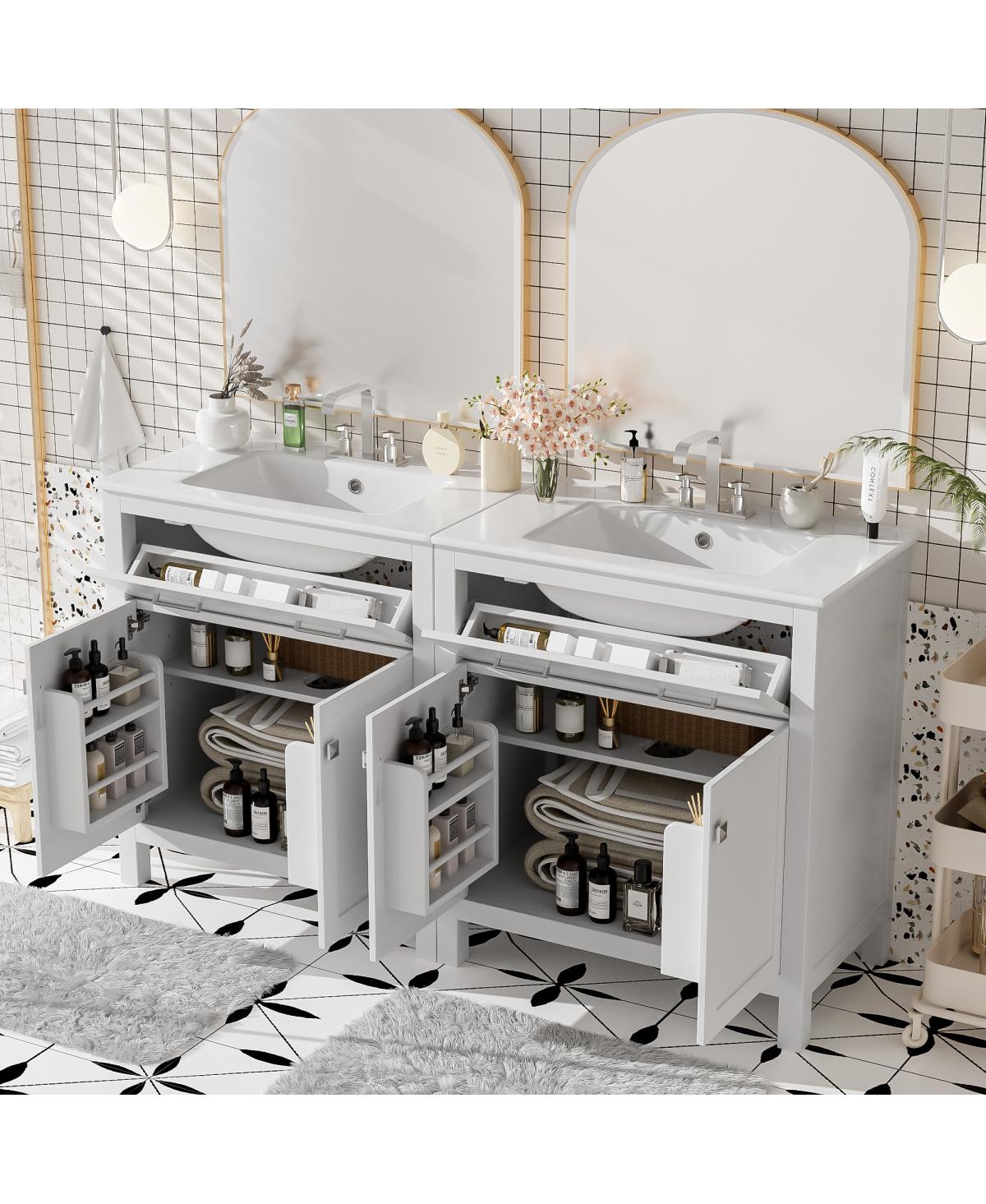 Click here for Sillysis 60 Inch Double Sink Bathroom Vanity with... prices