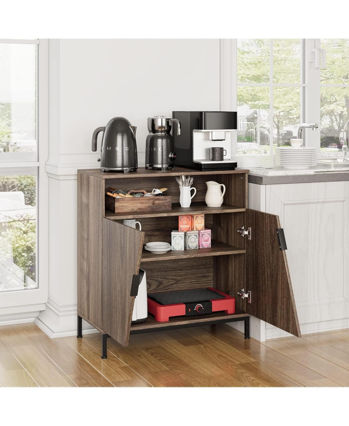 Click here for gaomon Fluted Sideboard - Mid-Century Inspired Buf... prices