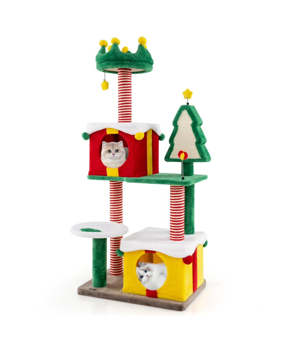 Click here for Cozito Cat Tree Christmas Theme with Gift Box Cond... prices
