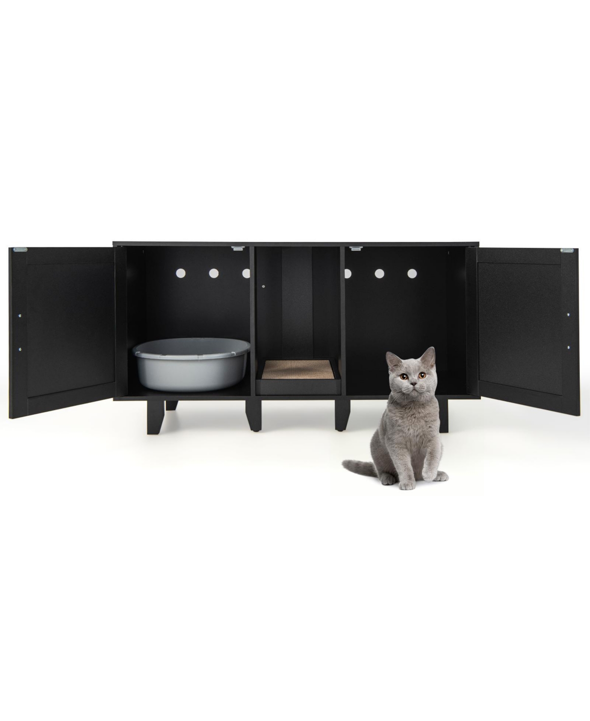 Click here for Cozito Cat Litter Box Enclosure 47.5 in 2 Door Sta... prices