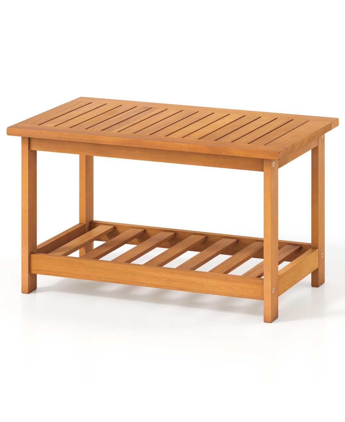 Click here for Sugift Patio Acacia Wood Coffee Table with Two Tie... prices