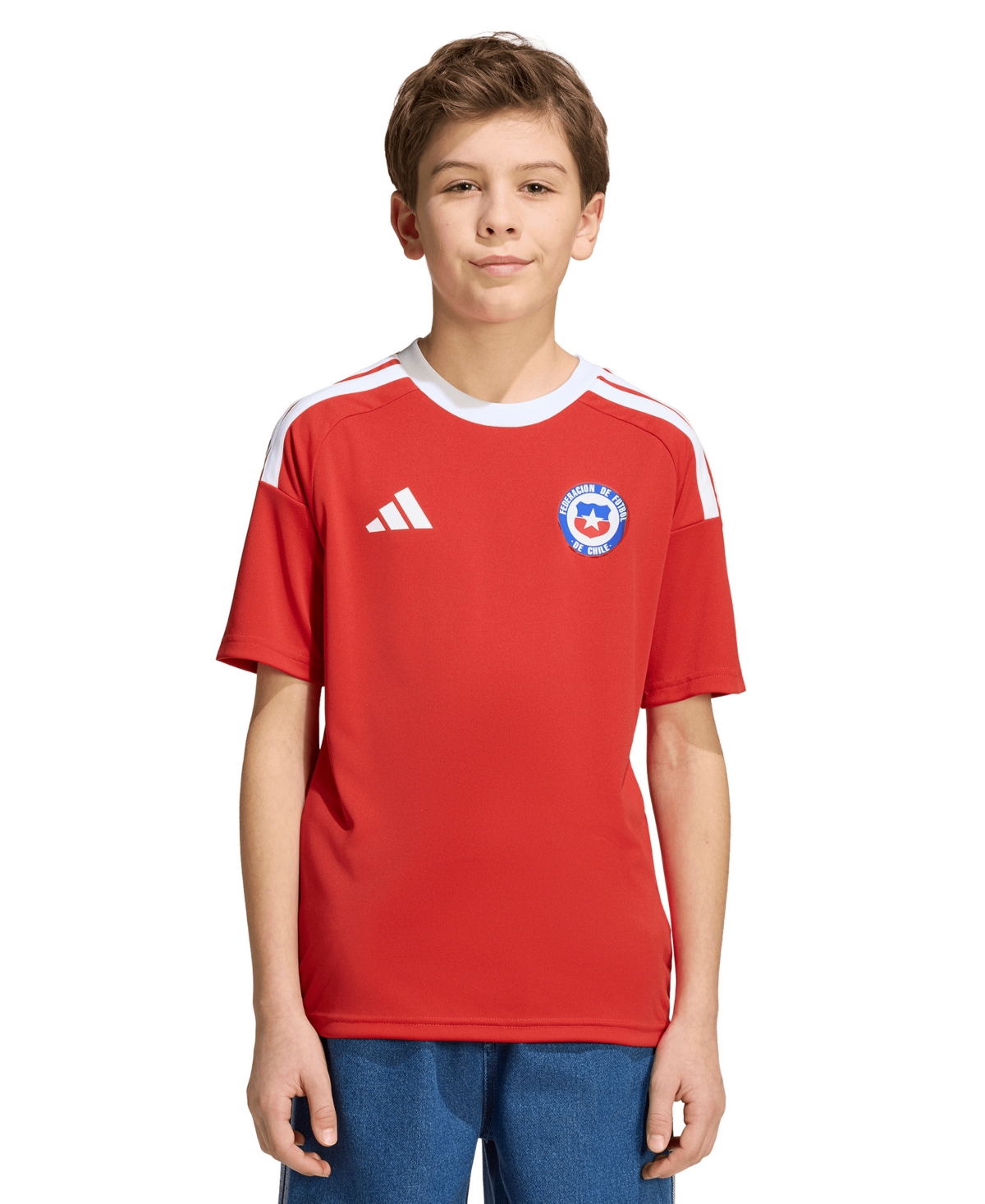 Click here for adidas Boys 8-20 Chile Pull-On Home Fan Jersey T-S... prices
