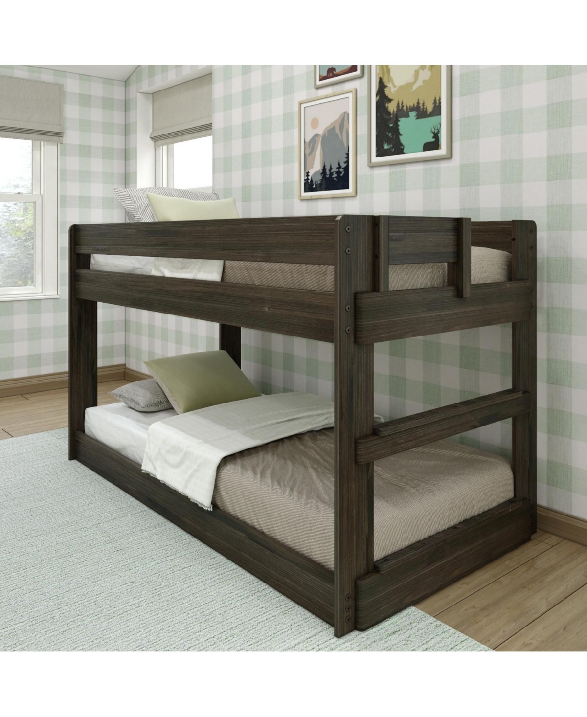 Click here for Max & Lily Twin over Twin Low Bunk Bed  Modern Far... prices