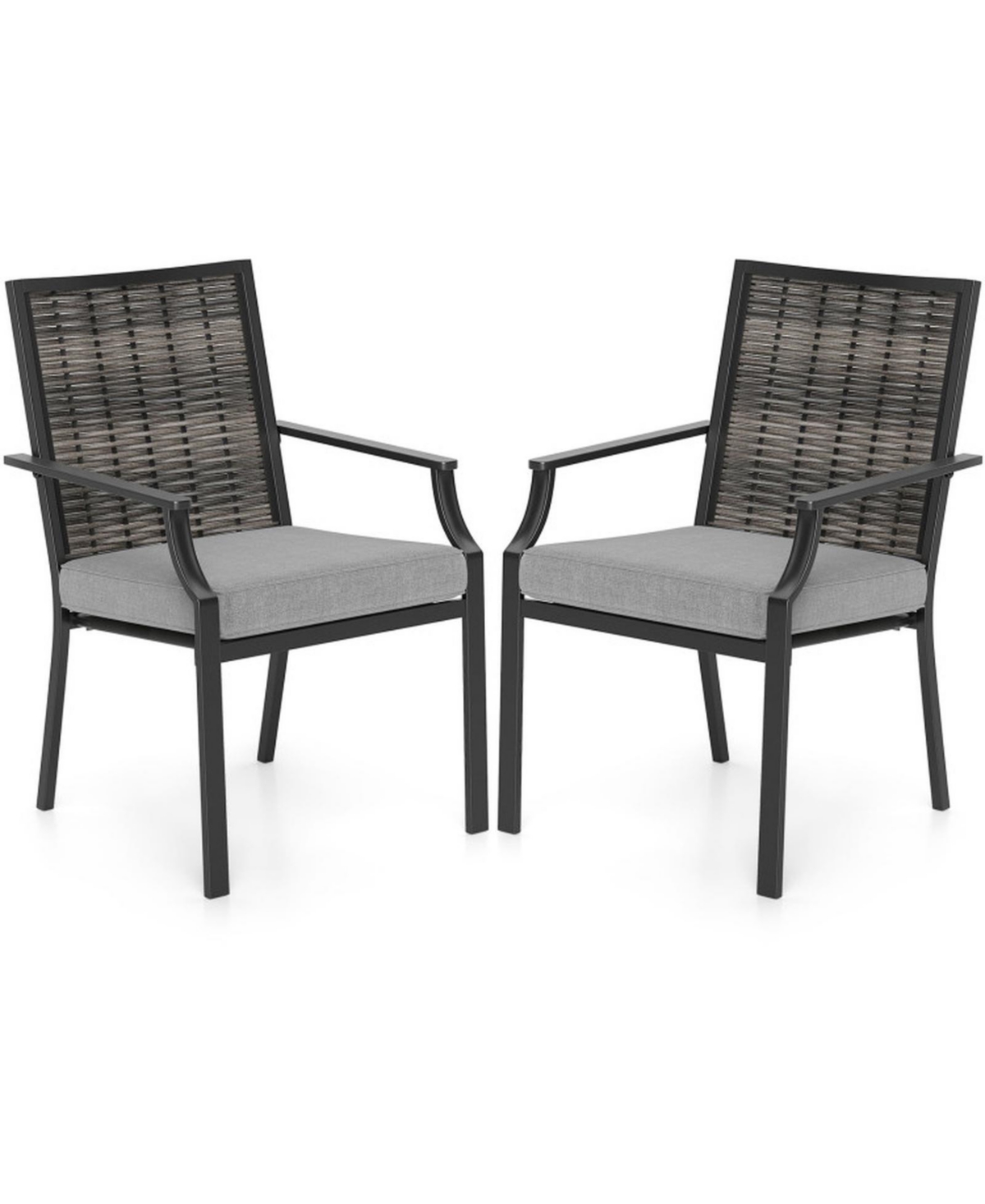 Click here for Gouun Stackable Wicker Patio Dining Chairs Set of... prices