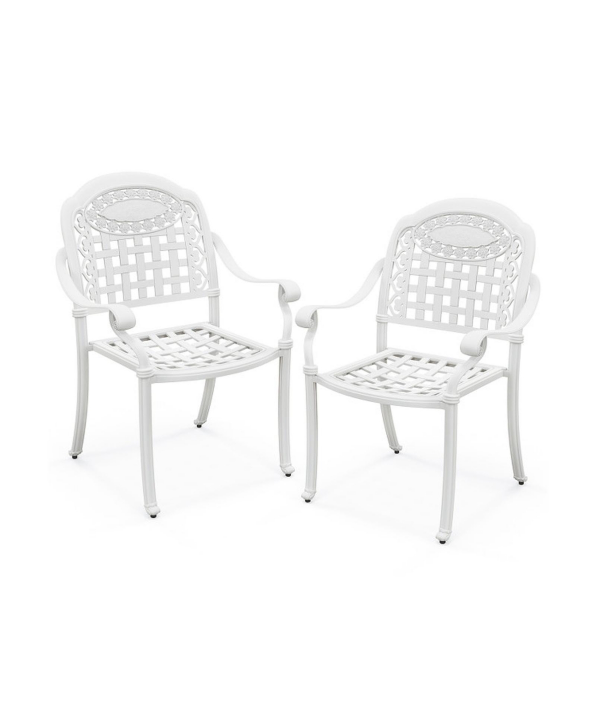 Click here for Gouun Cast Aluminum Patio Dining Chairs Set of 2 w... prices