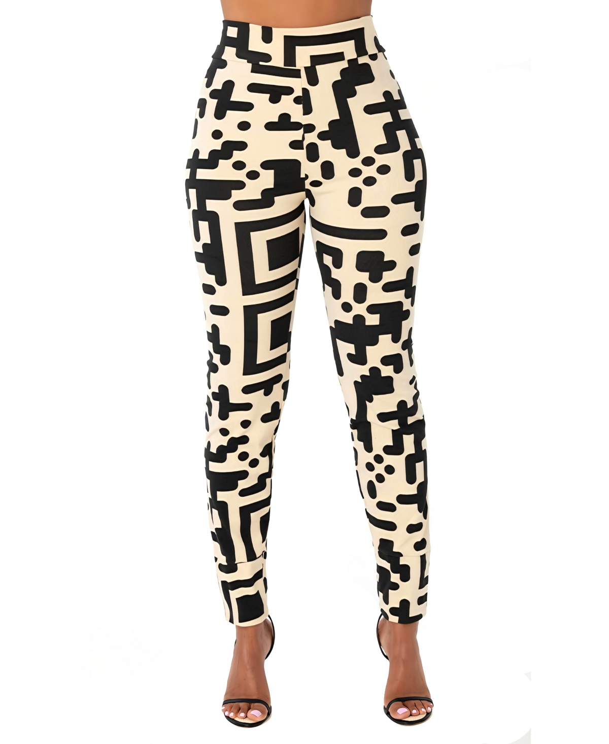 Click here for Dai Moda Womens Qr Print Legwarmer Legging - Beige prices