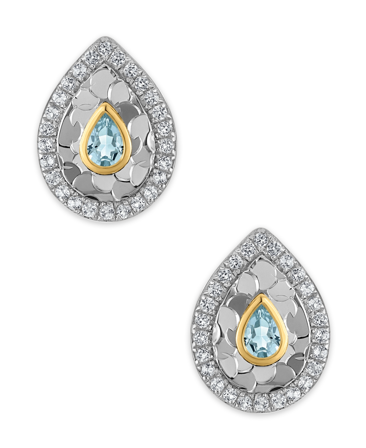 Click here for Macys Swiss Blue Topaz (1/10 ct. t.w.) & White Top... prices