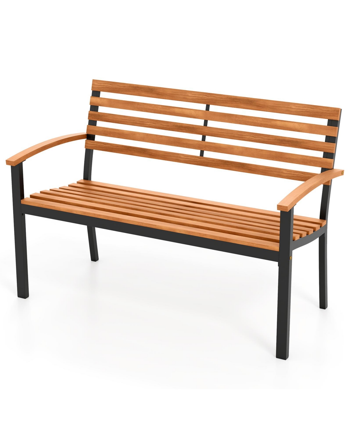 Click here for Sugift Acacia Wood Patio Bench Loveseat with Backr... prices