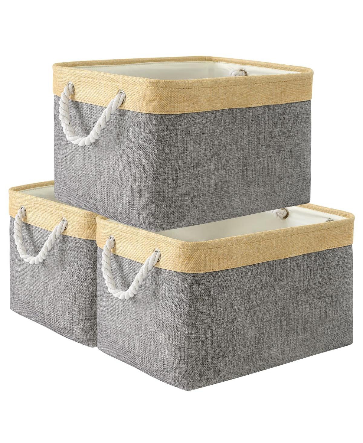 Click here for Gnuadz 3pack Storage Bins Canvas Basket Organizer... prices