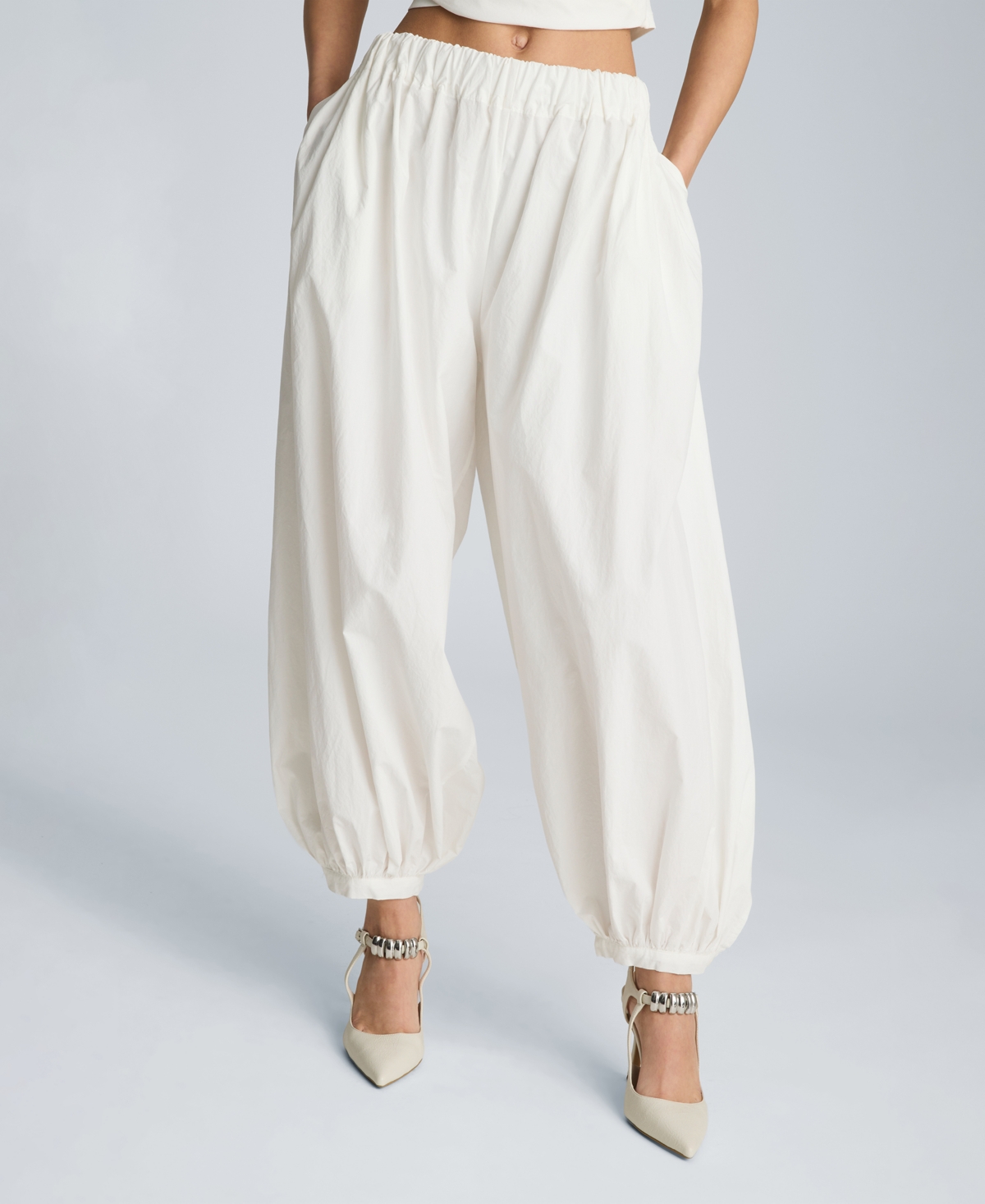 Click here for Kenneth Cole Womens Pull-On Bubble Leg Pants - Pur... prices