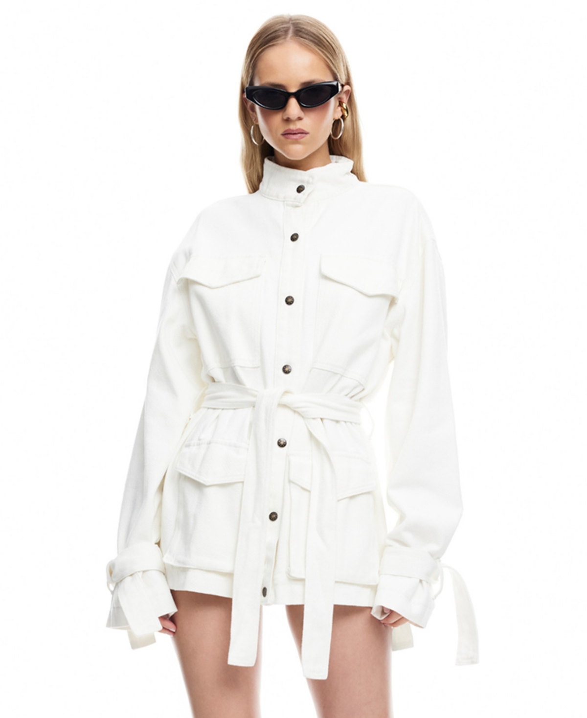 Click here for Lioness Womens Sweetness Overshirt Turtle Neck Jac... prices