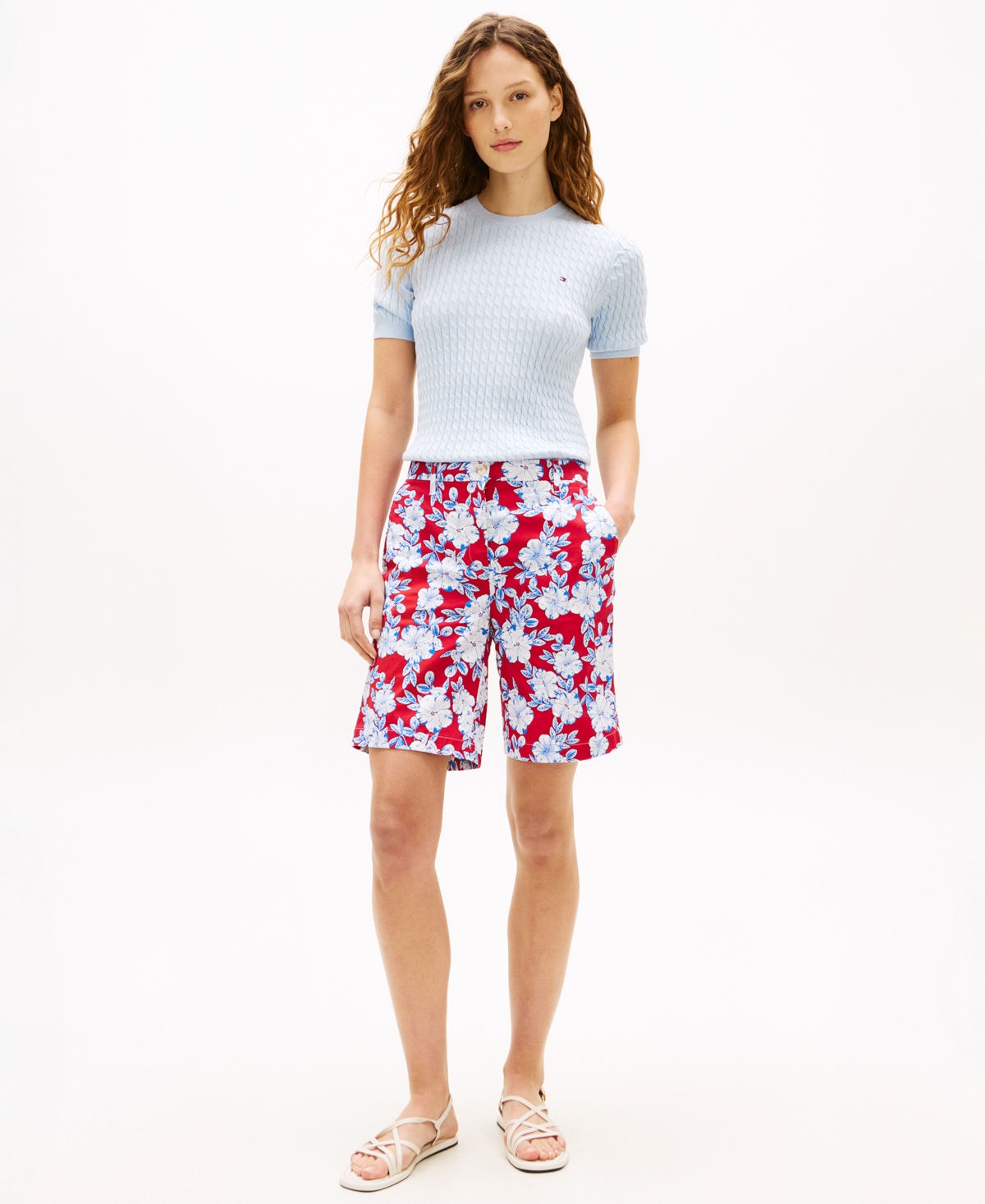 Click here for Tommy Hilfiger Womens Twill Slim Straight Shorts -... prices