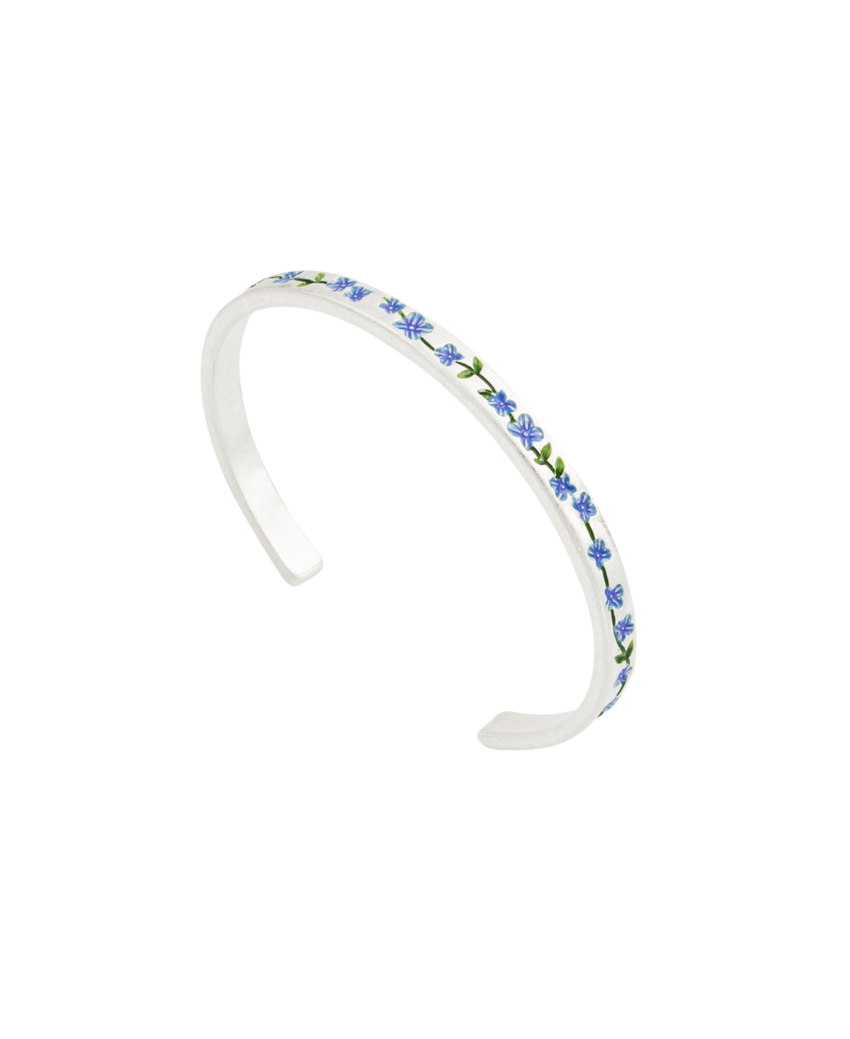 Click here for Fable England Forget Me Not Silver Bangle - Silver prices
