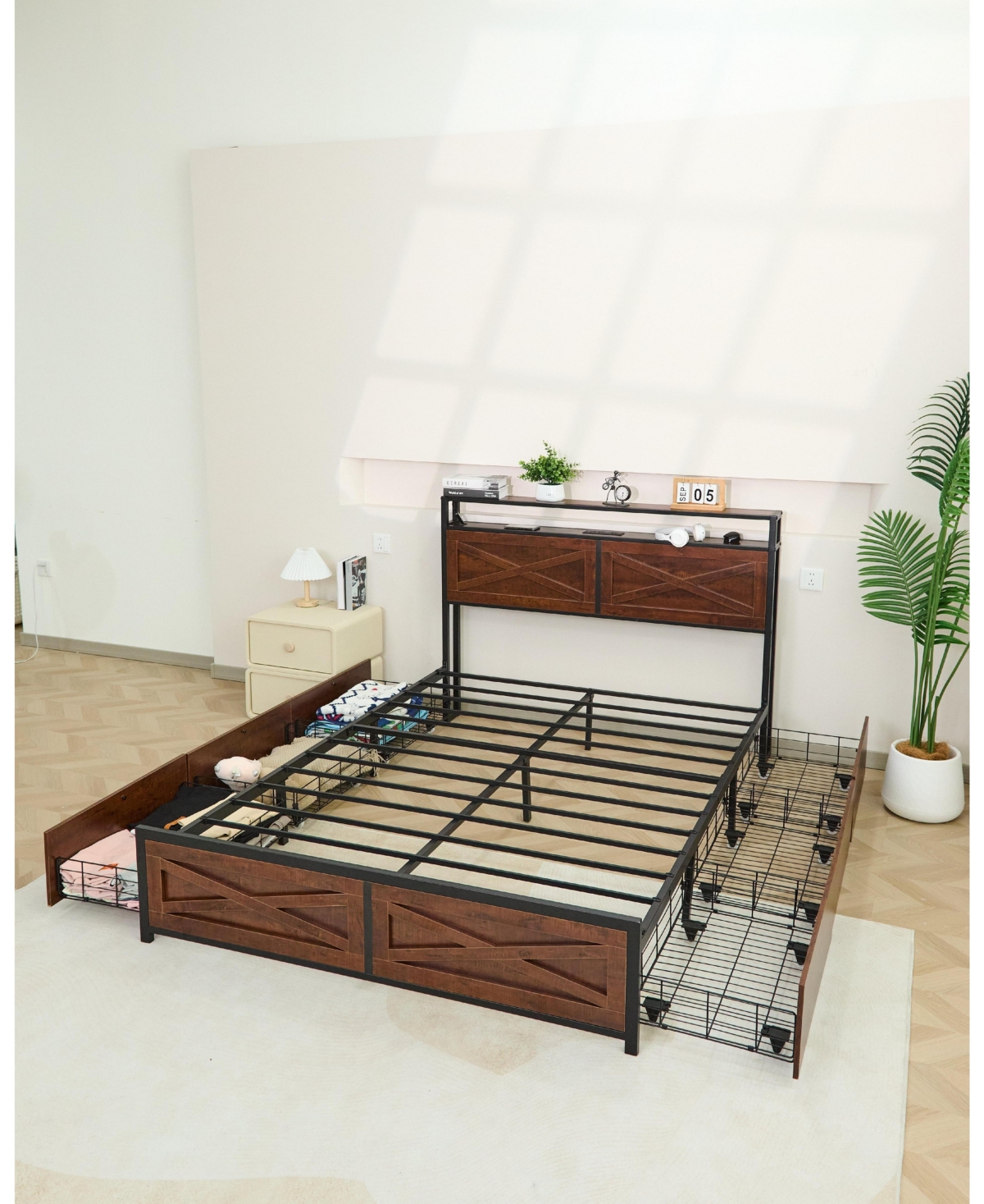 Click here for Lucky One Full Bed Frame with 6 Storage Drawers  S... prices