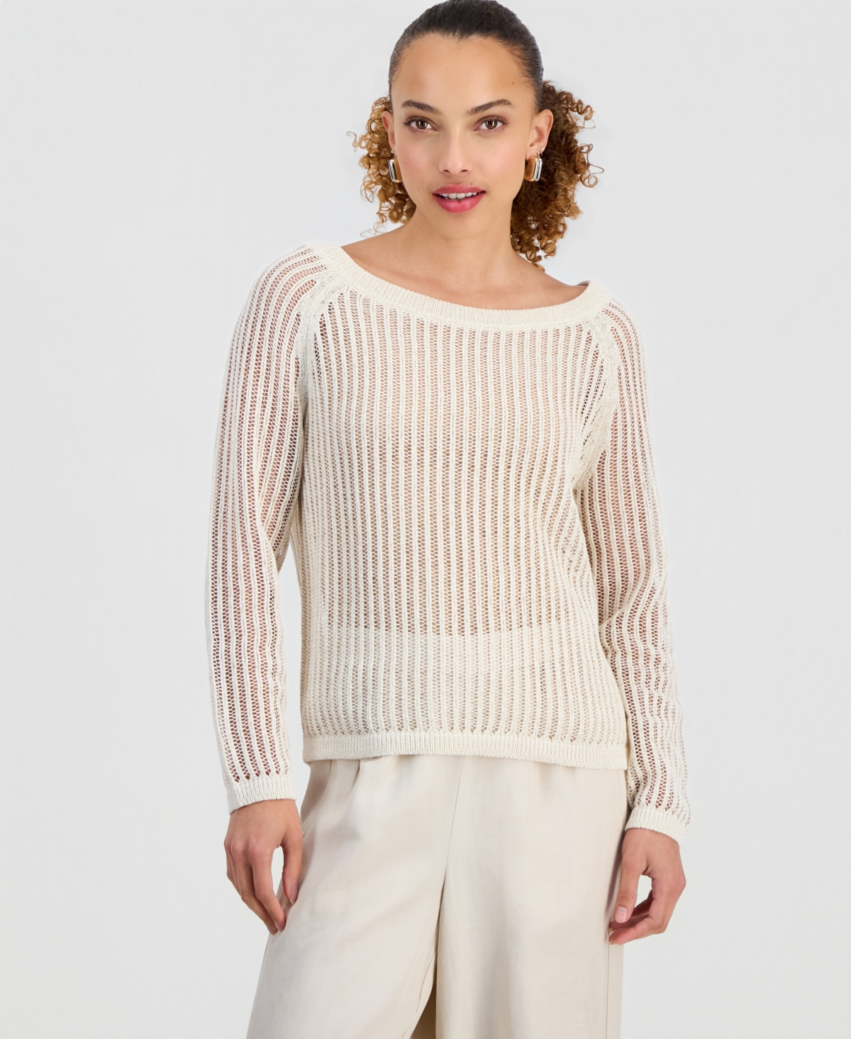 Click here for I.n.c. International Concepts Petite Open-Knit Boa... prices