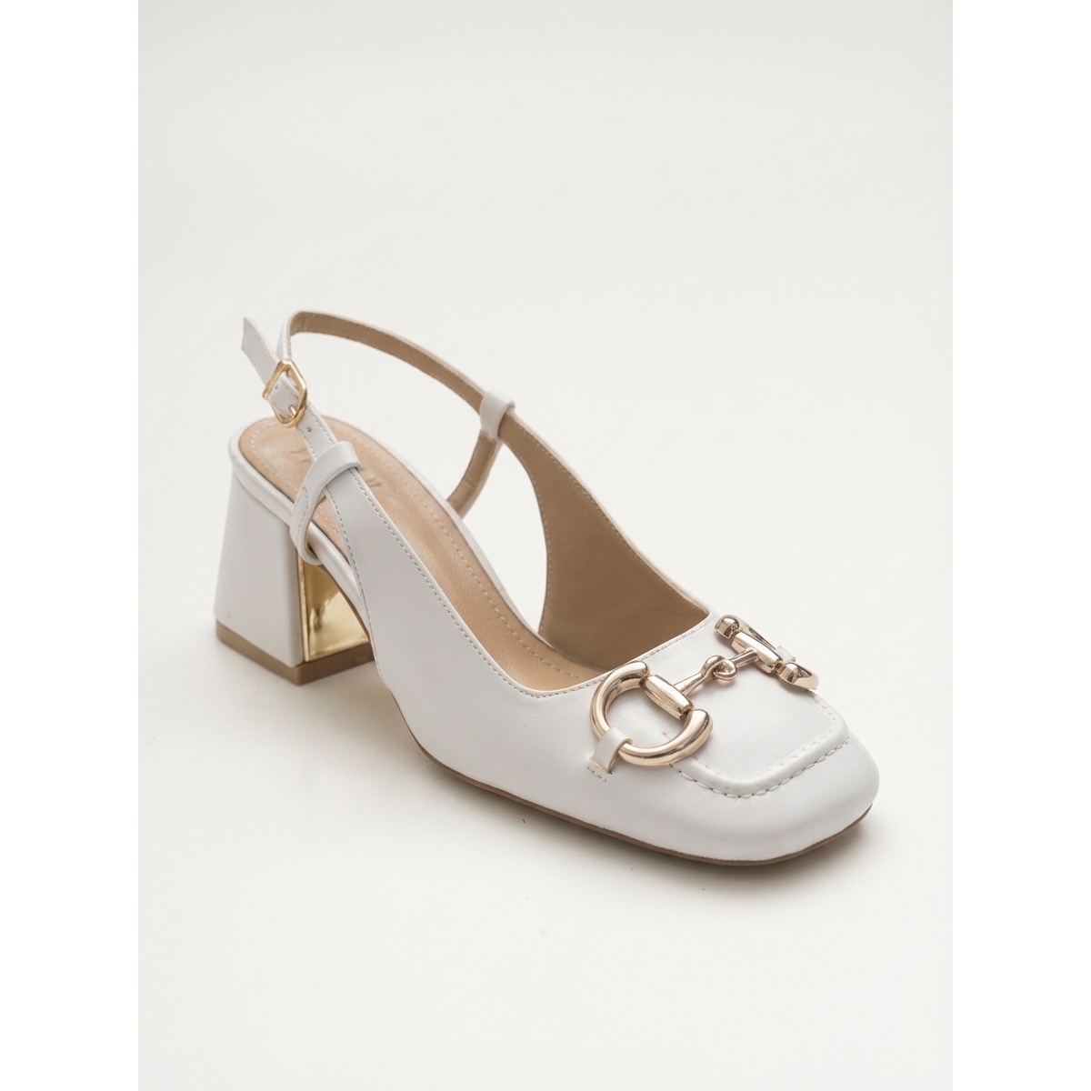 Click here for Prologue Shoes Womens Karol Block Heel Pump - Whit... prices