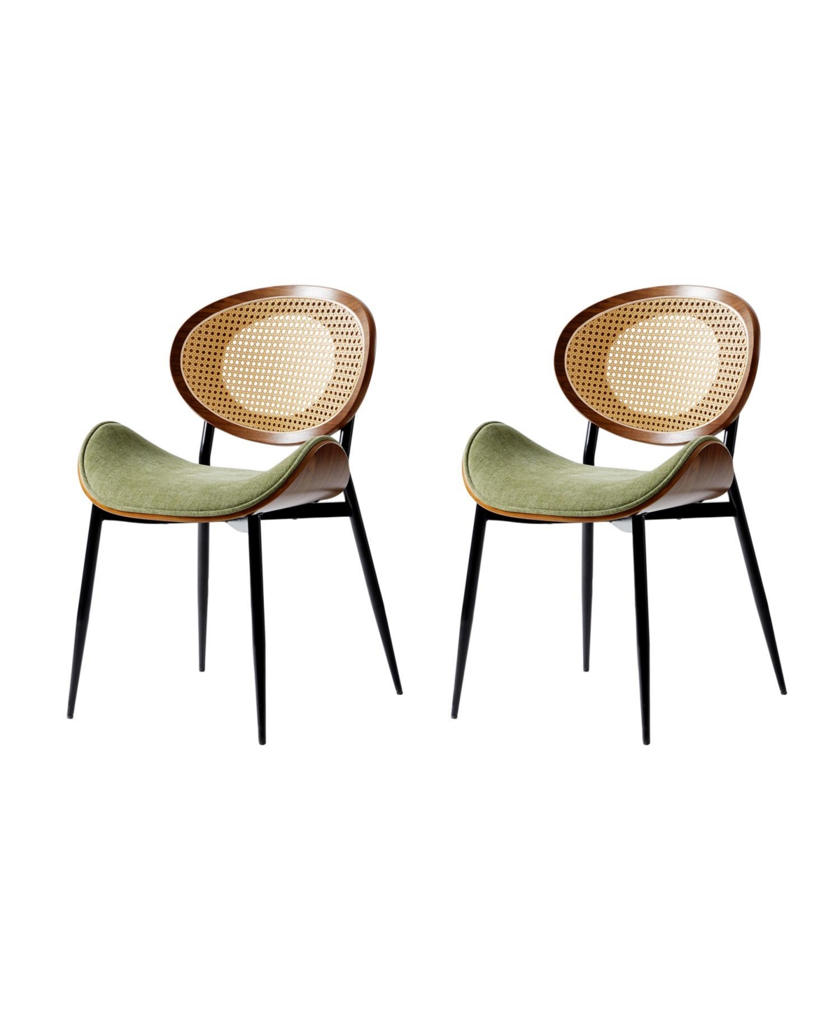 Click here for Hulala Home Pateley Mid-Century Modern Rattan Dinn... prices