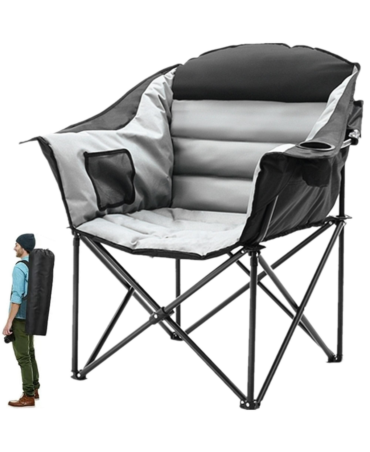 Click here for Aboron Padded Folding Camping Chair with Side Pock... prices