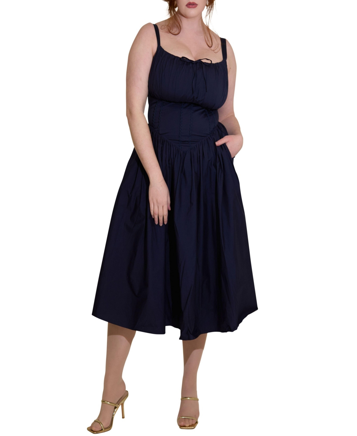 Click here for Taideux Womens Camille Fuller Bust Cotton Mini Cor... prices