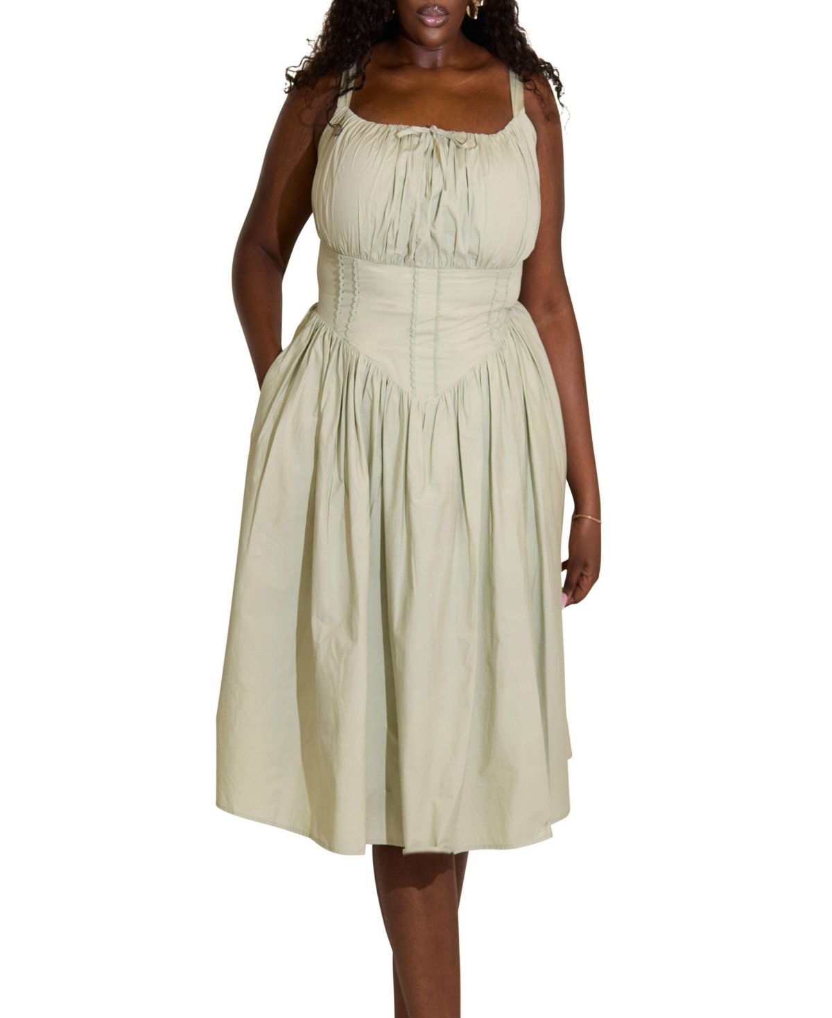 Click here for Taideux Womens Camille Fuller Bust Cotton Mini Cor... prices