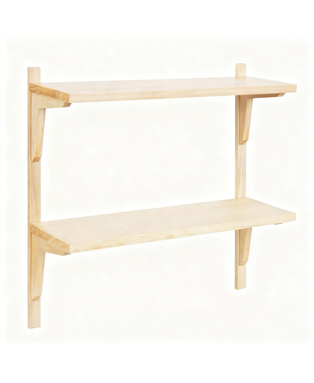 Click here for Yigii Mid-century Wall Shelf 24 Walnut 2-Tier Soli... prices
