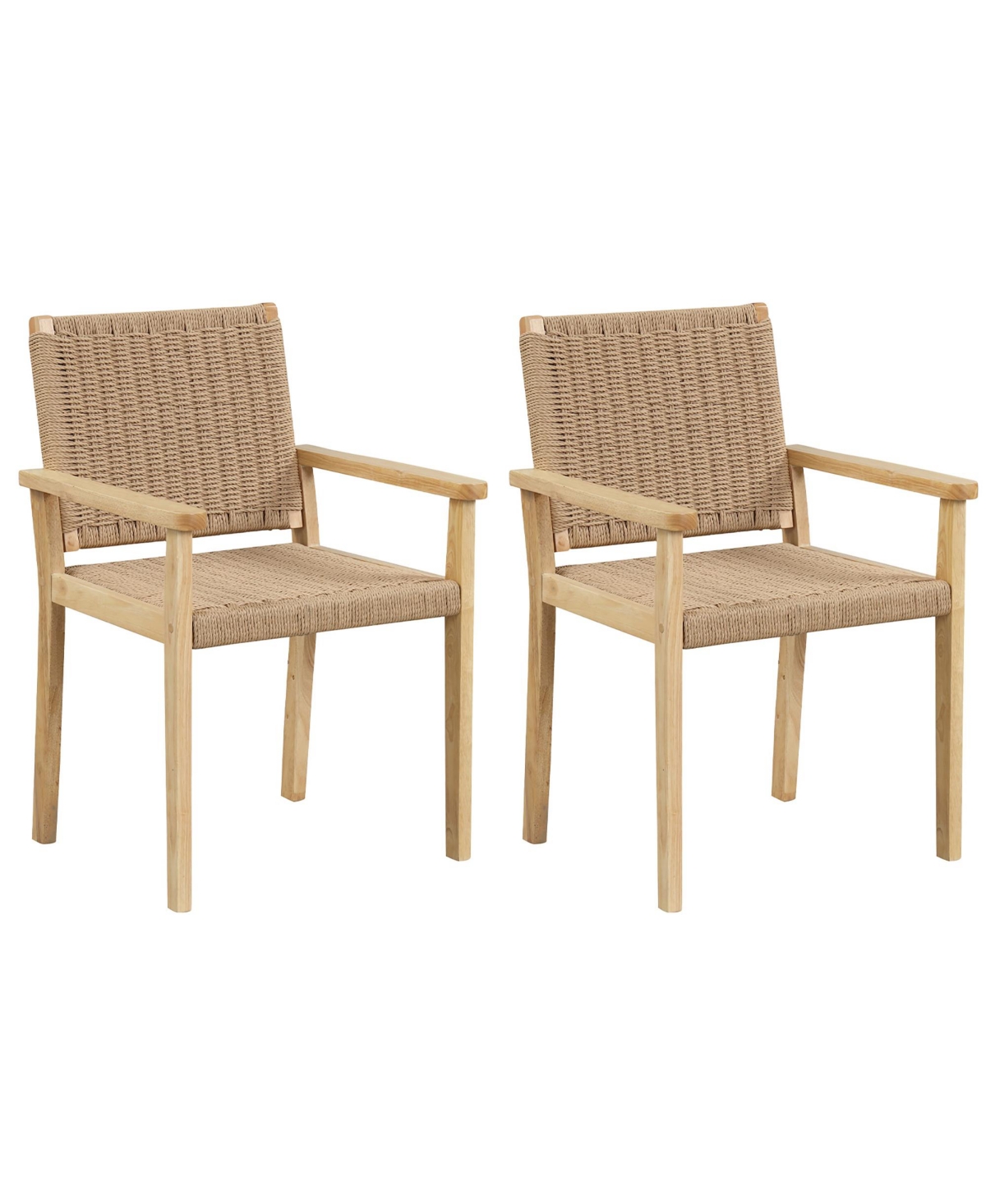 Click here for Gymax 2PCS Chair Rubber Wood Dining Armchairs Pape... prices