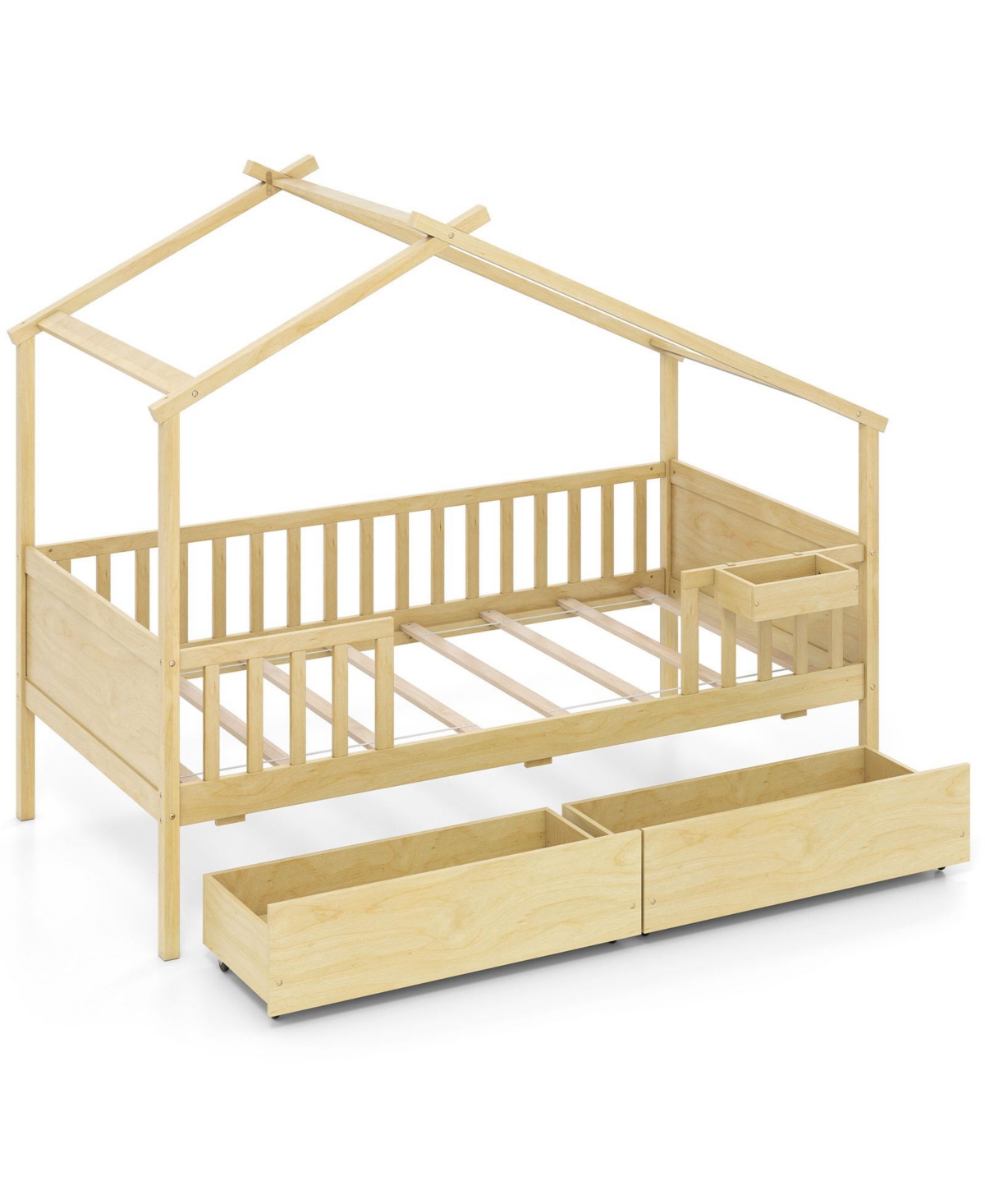 Click here for Sugift House Bed with Storage Drawers Roof and Gua... prices