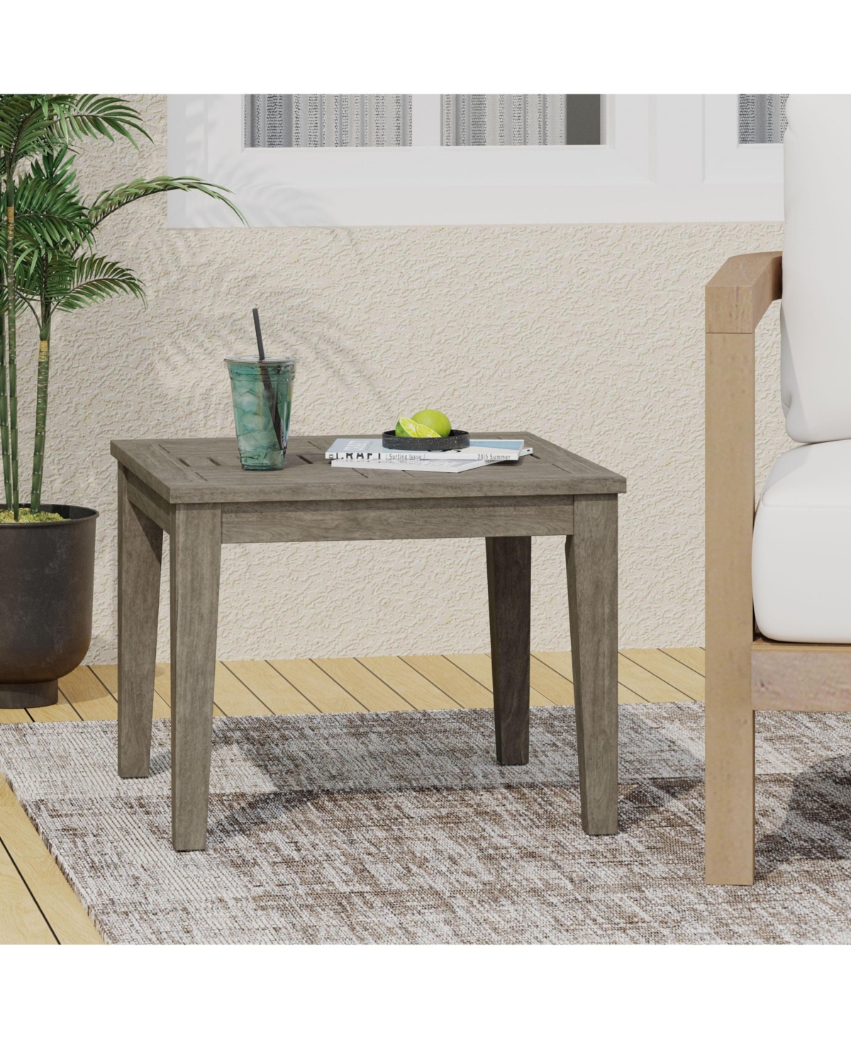 Click here for Mondawe Wood Outdoor Side Table  20x20x15.75 Patio... prices