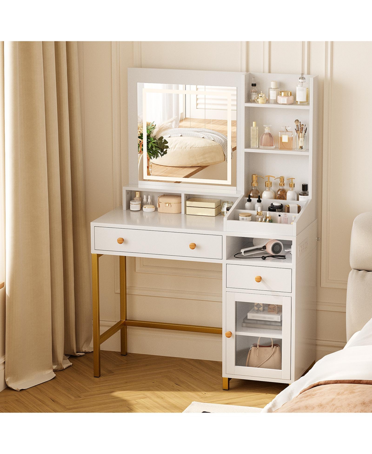 Click here for Homfan Vanity Desk  Vanity Table  Makeup Dressing... prices