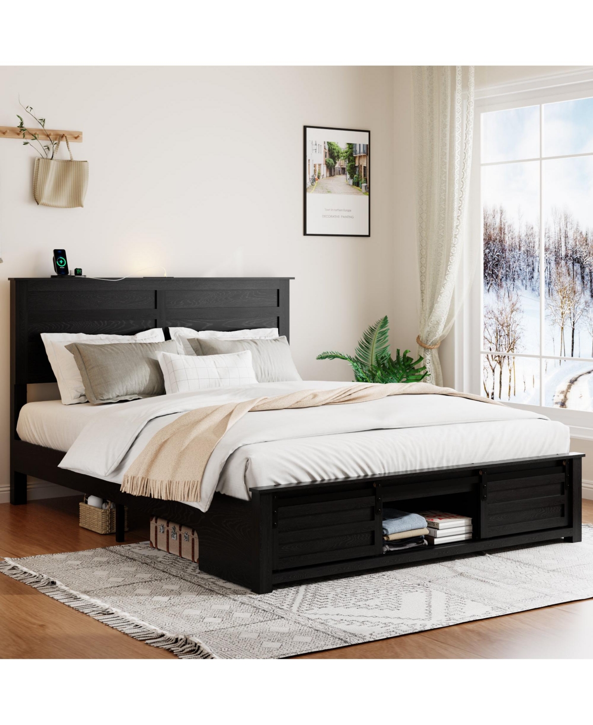 Click here for Lucky One Queen Bed Frame with Upholstered Headboa... prices
