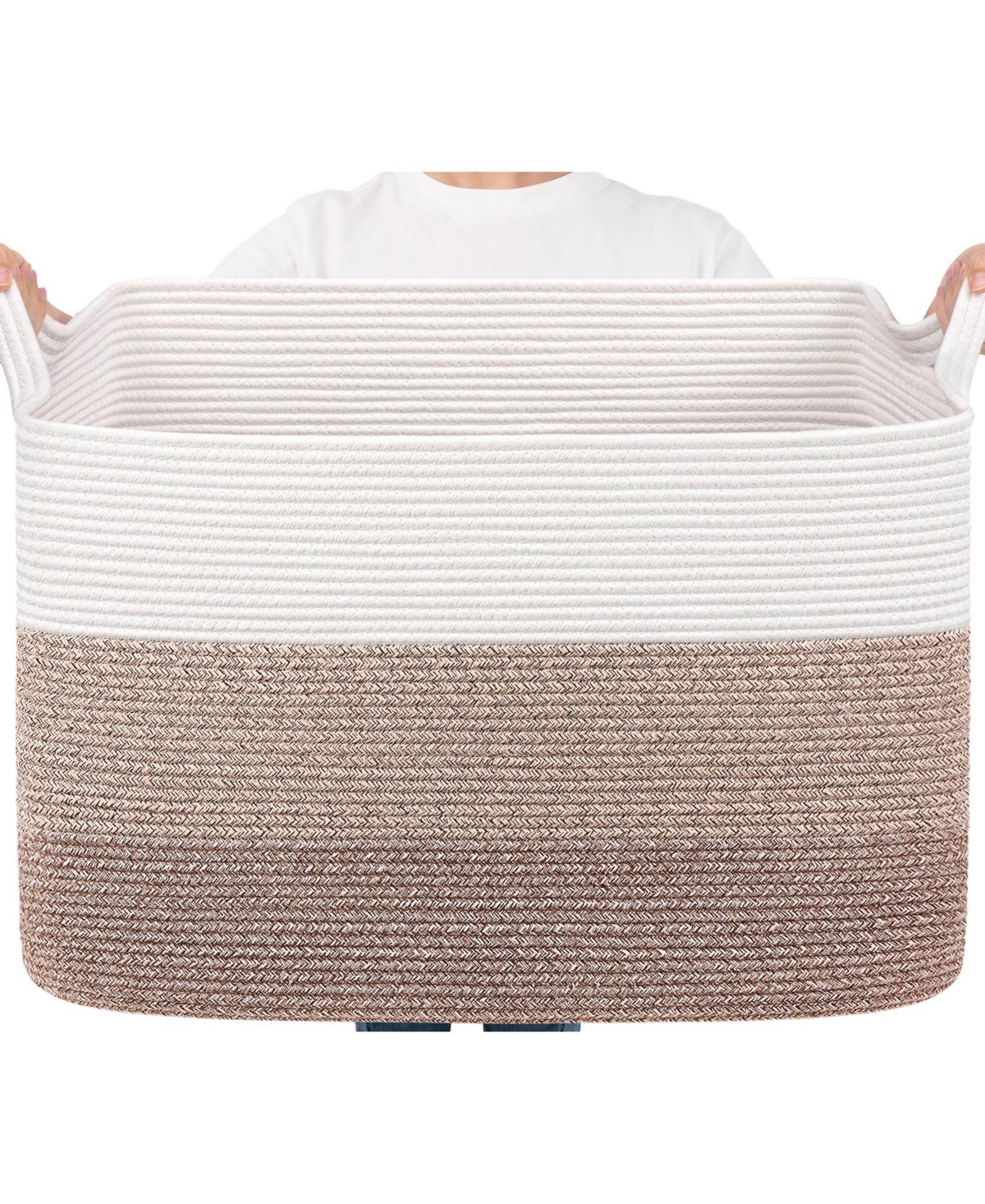 Click here for Gnuadz Woven Rope Storage Basket Rectangle - Light... prices