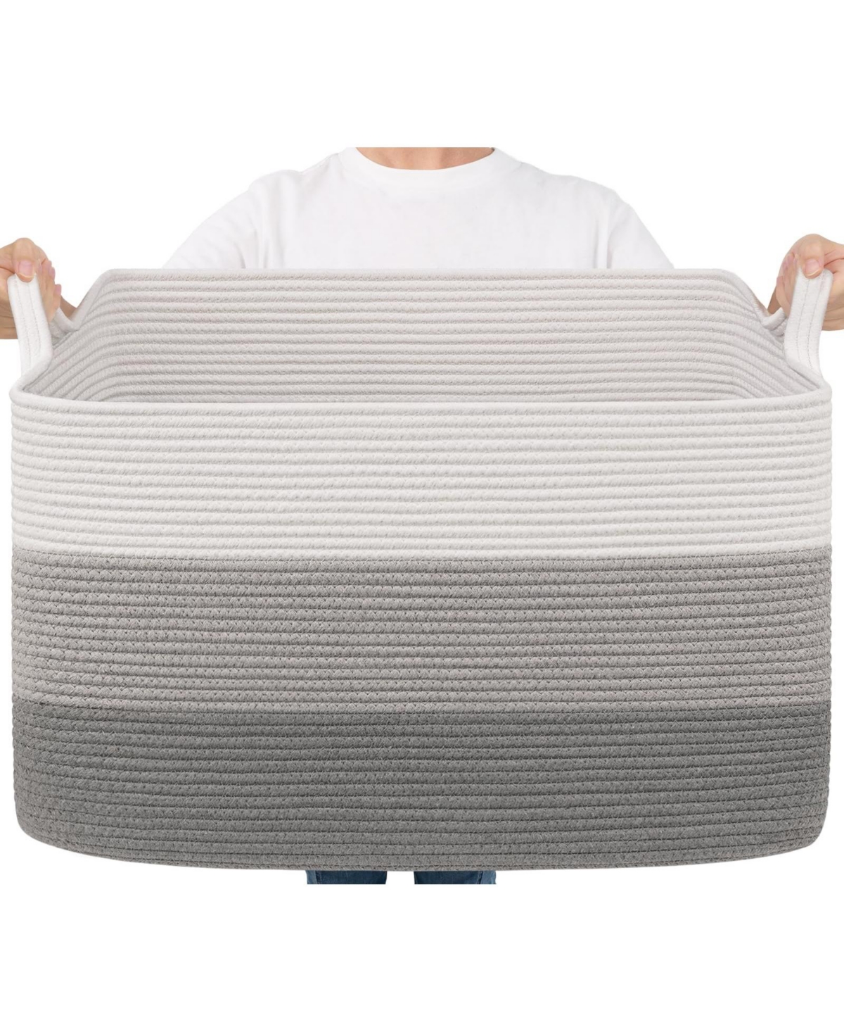 Click here for Gnuadz Woven Rope Storage Basket Rectangle - Light... prices