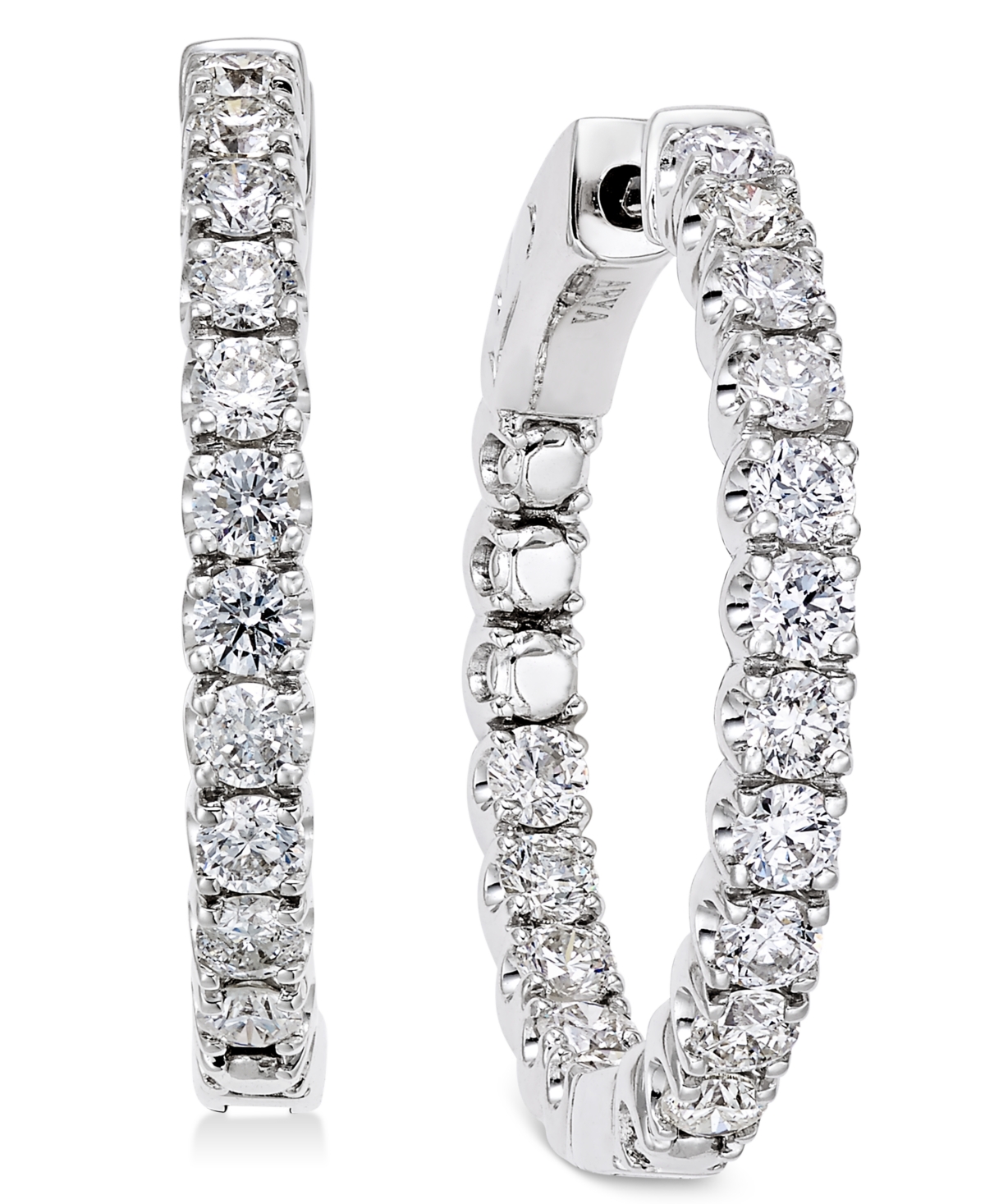 Click here for Diamond In-and-Out Hoop Earrings (2 ct. t.w.) in 1... prices