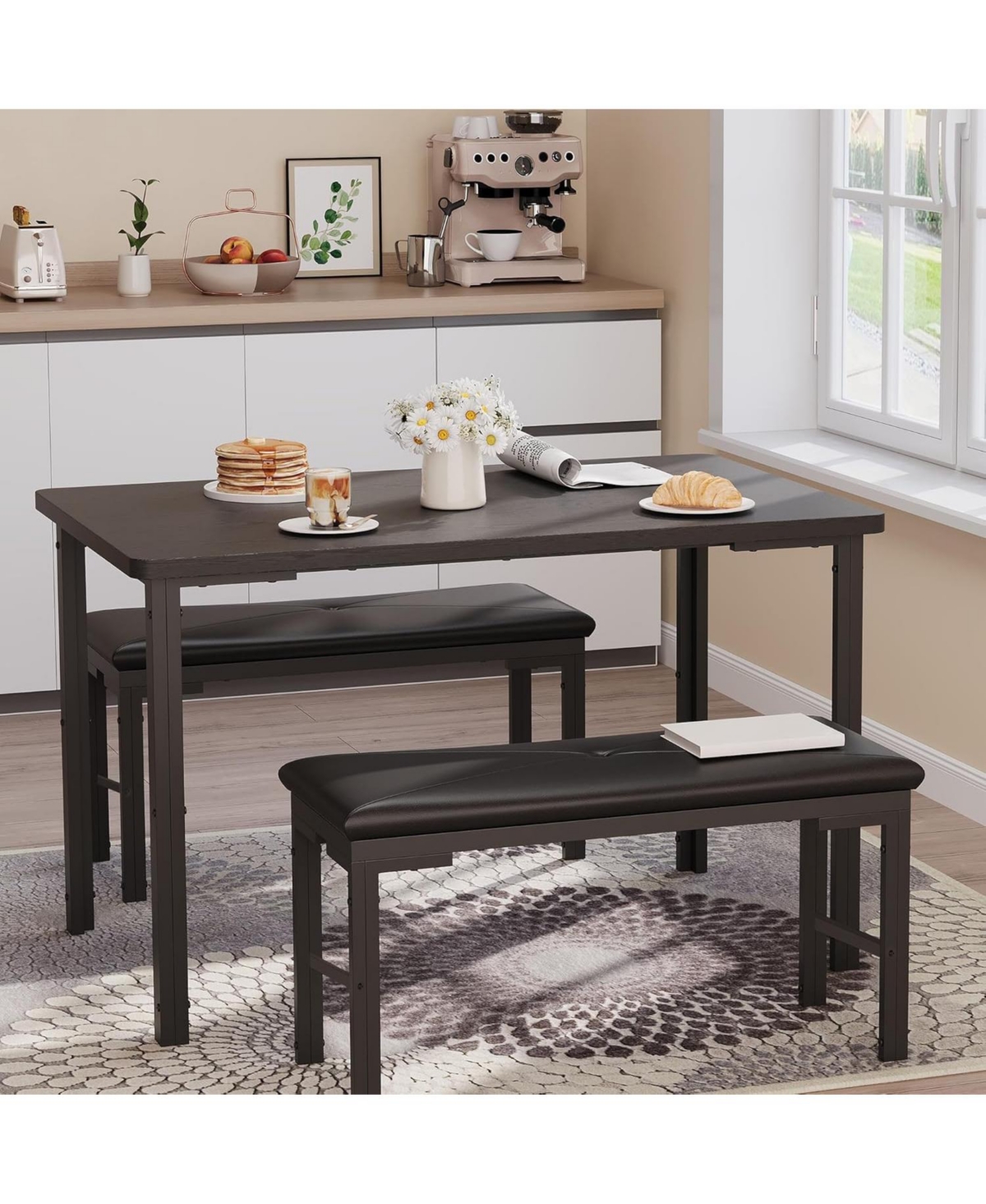 Click here for gaomon 3-Piece Kitchen Dining Set for 4 with 2 Uph... prices