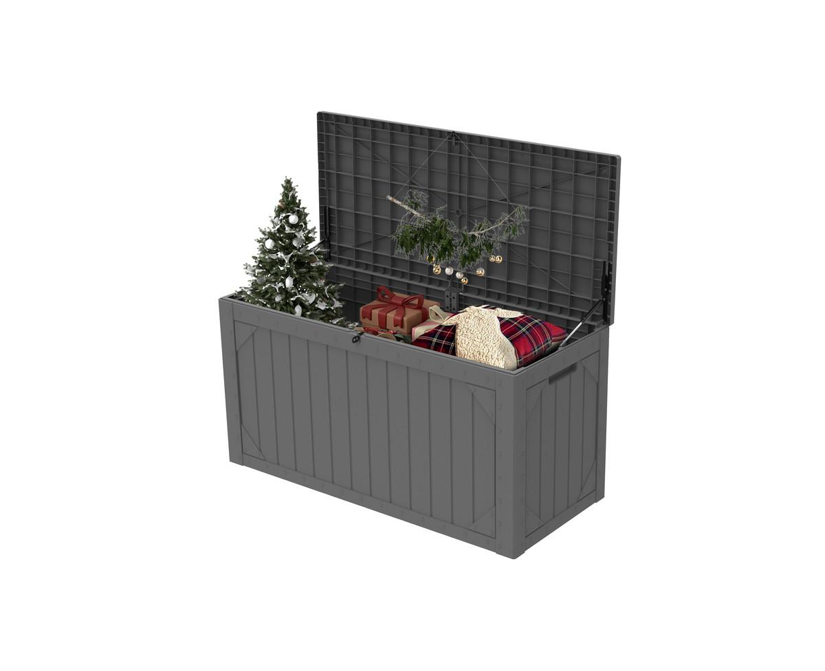 Click here for sumyeg 100 Gal. Wicker Resin Outdoor Deck Box - Li... prices