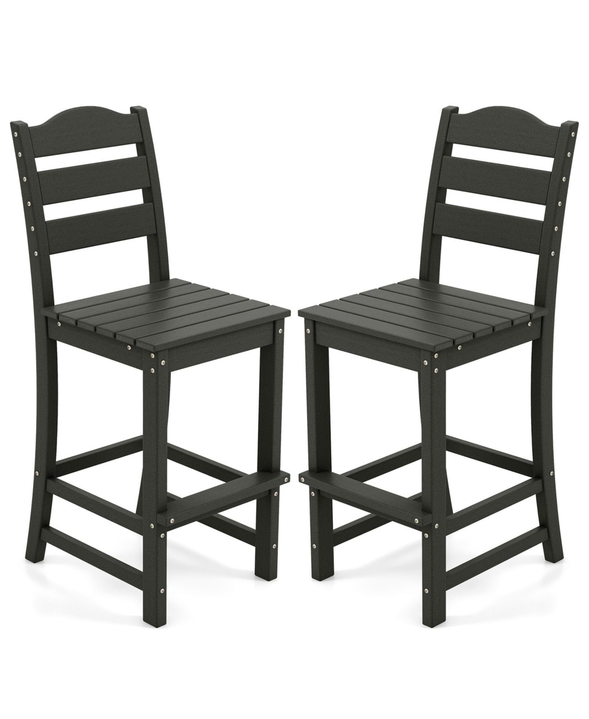 Click here for Gymax Set Of 2 Outdoor Hdpe Bar Stool Patio Tall C... prices