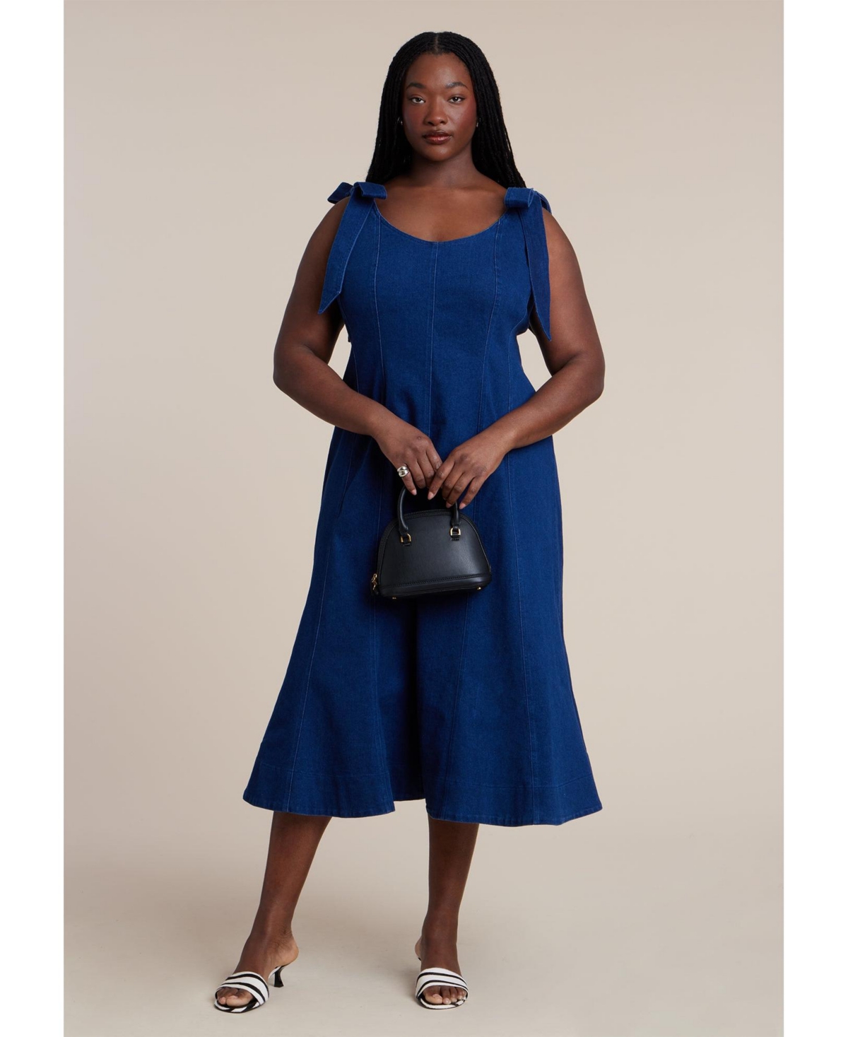 Click here for Eloquii Womens Denim Trumpet Dress - Medium wash prices