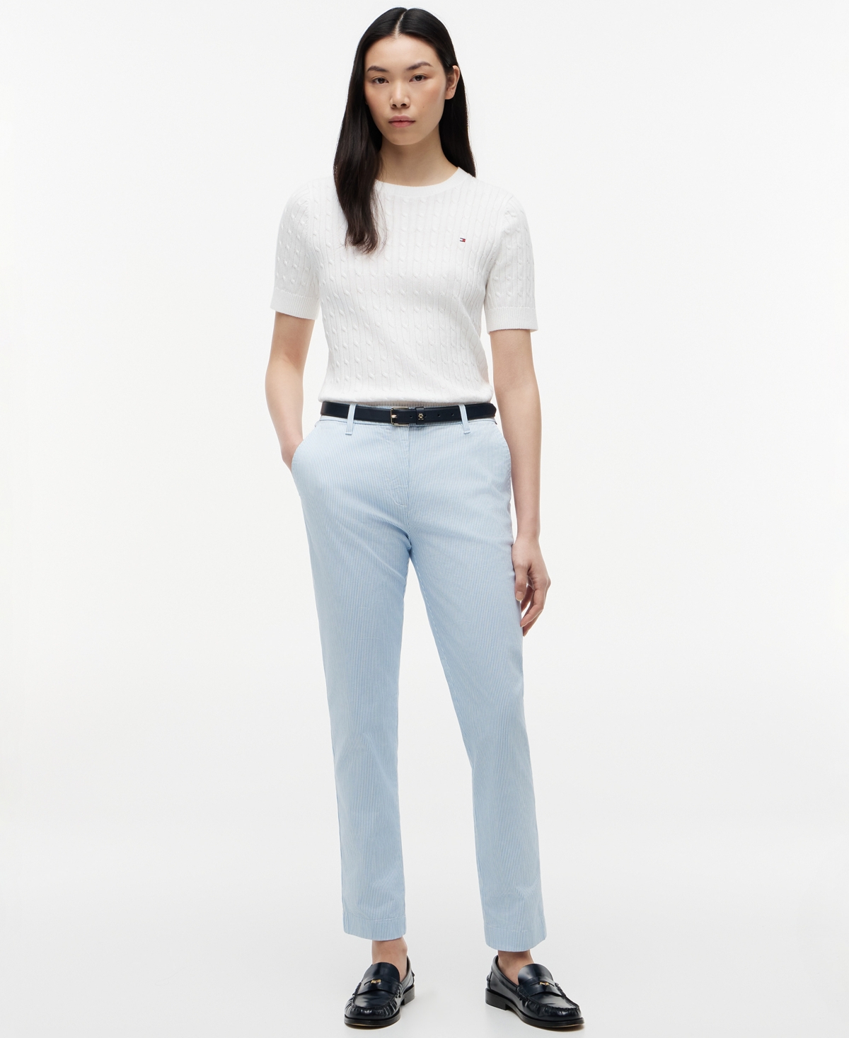 Click here for Tommy Hilfiger Womens Twill-Slim Chino Pants - Cla... prices